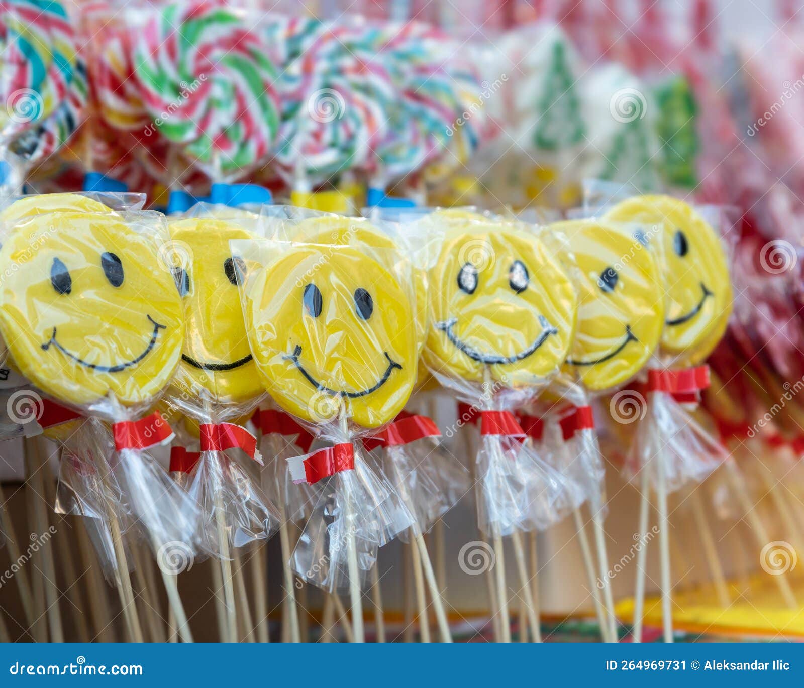 Candy Lollipops With Smiling Emoticon On The Stand Editorial Photo ...