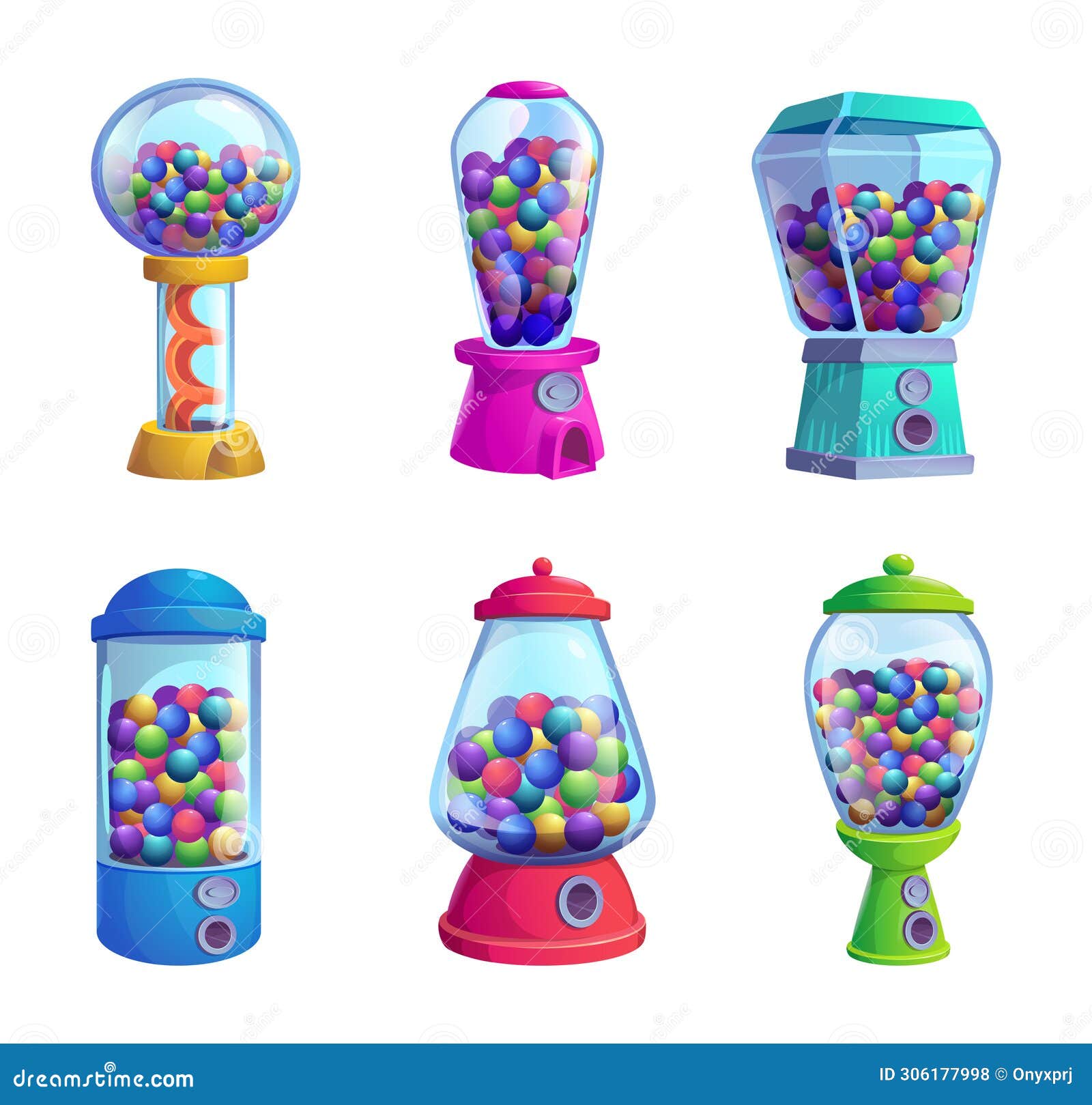 Candy Machine. Vending Sweets and Colored Gum for Kids Exact Vector ...