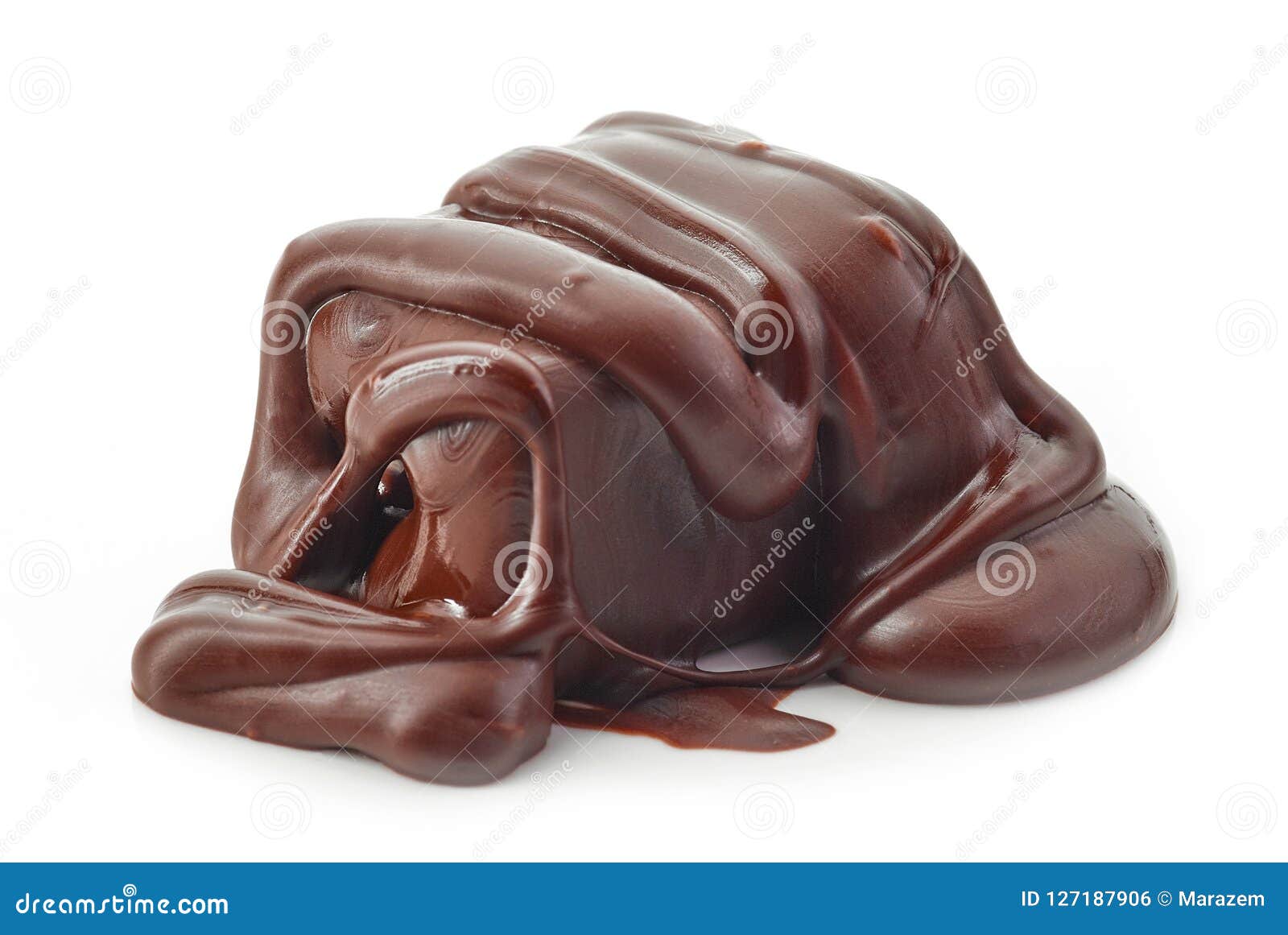 Candy with Melted Chocolate Stock Photo - Image of snack, flowing ...