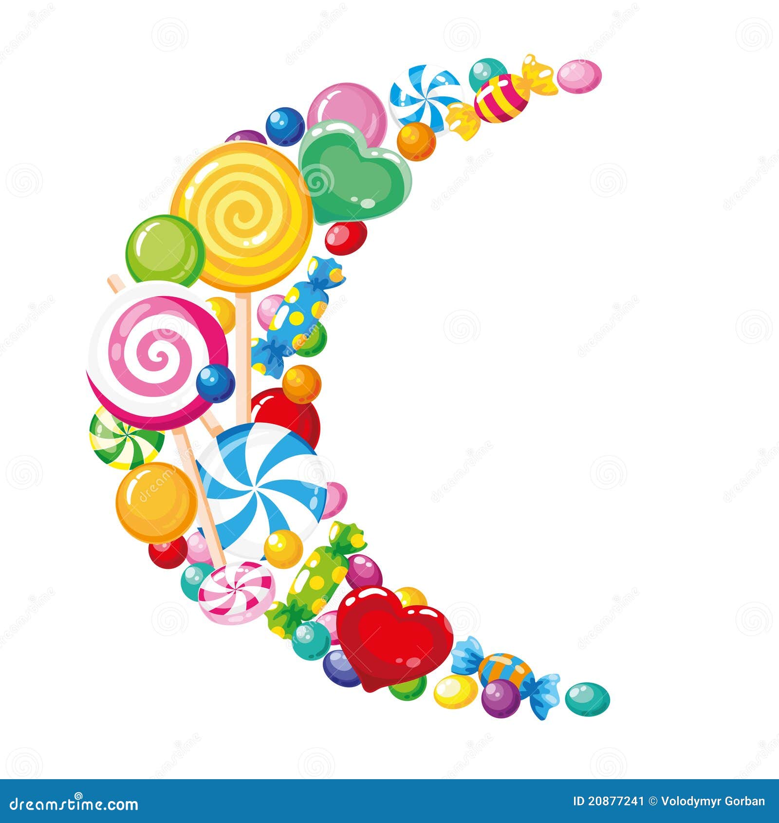 Candy moon white stock vector. Illustration of envelope - 20877241