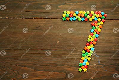 Candy number seven stock photo. Image of calculation - 23046372