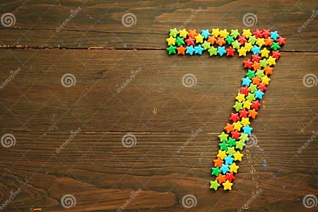 Candy number seven stock photo. Image of calculation - 23046372