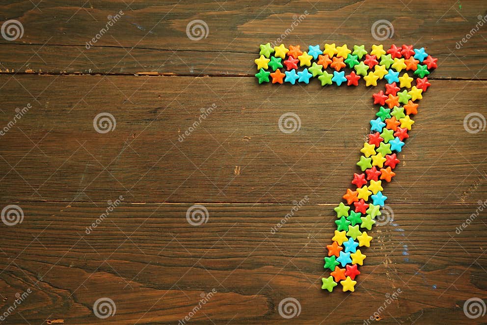 Candy number seven stock photo. Image of calculation - 23046372