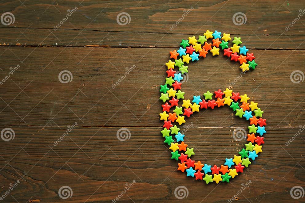 Candy number six stock photo. Image of original, script - 23046036