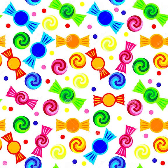 Candy pattern stock vector. Illustration of hand, paint - 15881920