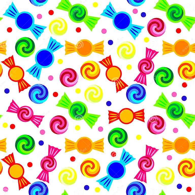 Candy pattern stock vector. Illustration of hand, paint - 15881920