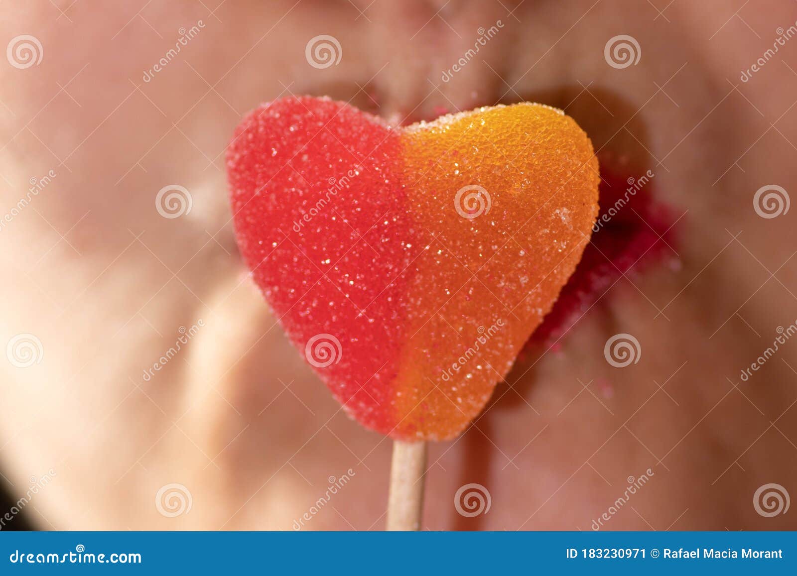 Beautiful Candy Red Lips in Macro Stock Image - Image of frost, girl ...