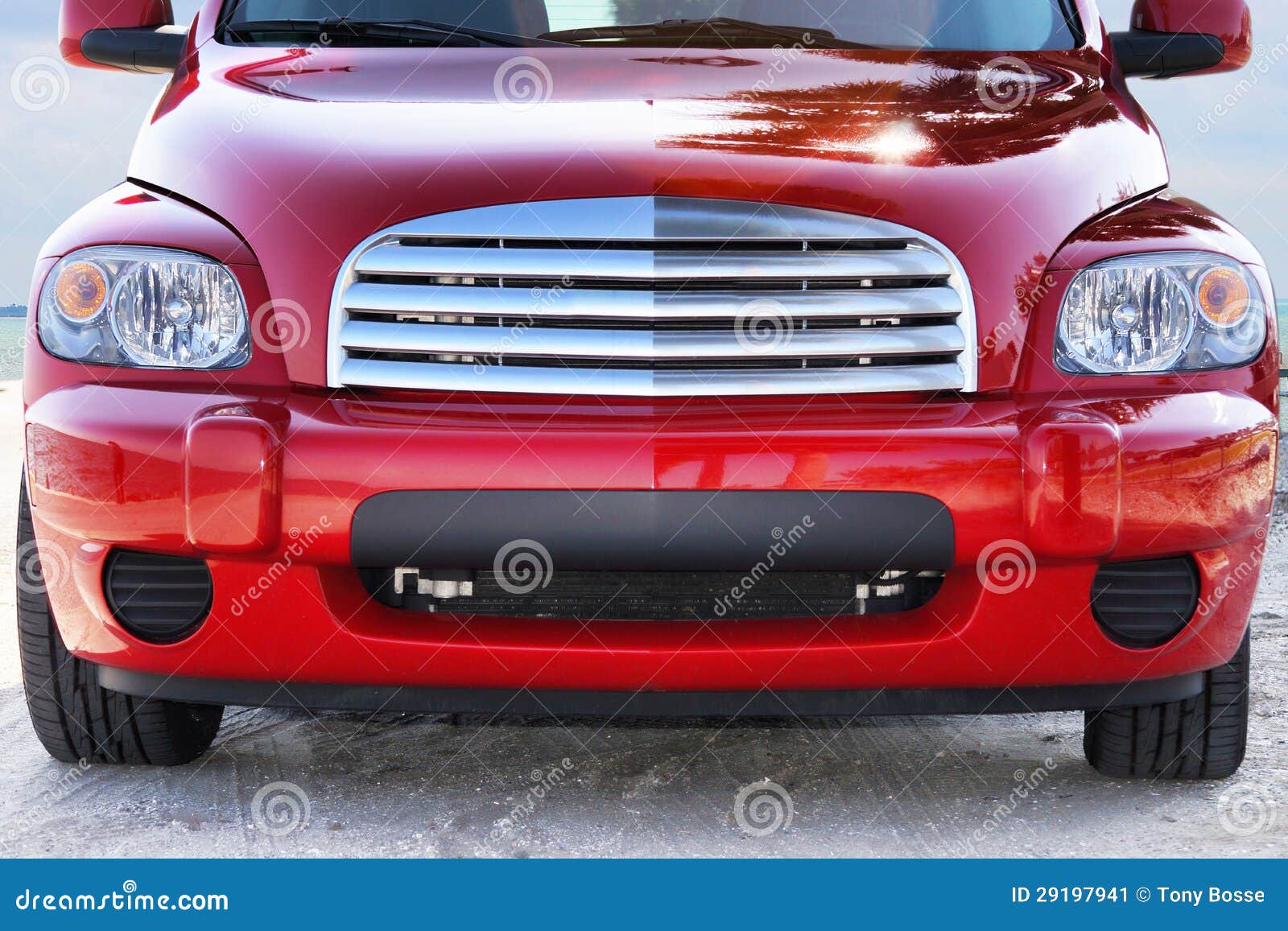 Red Vehicle, Front View stock image. Image of truck, drive - 29197941