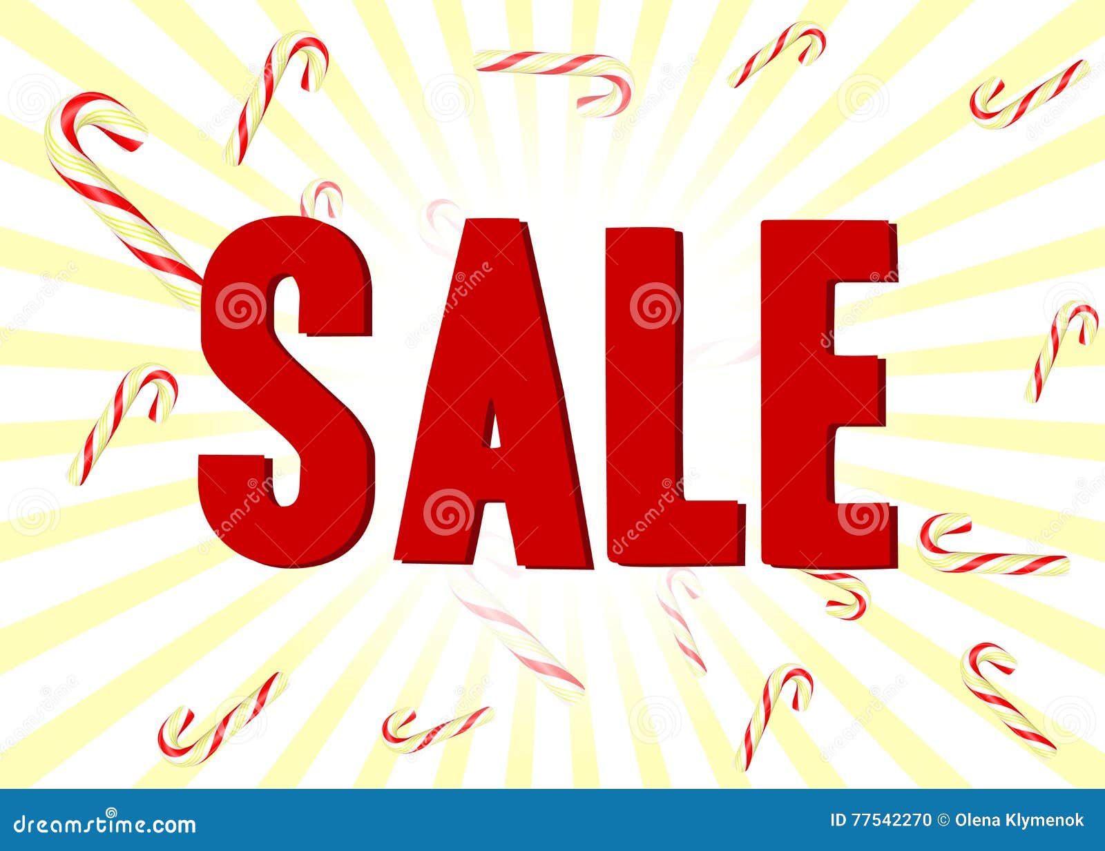 Candy Sale Design Vector Template. Stock Vector - Illustration of ...