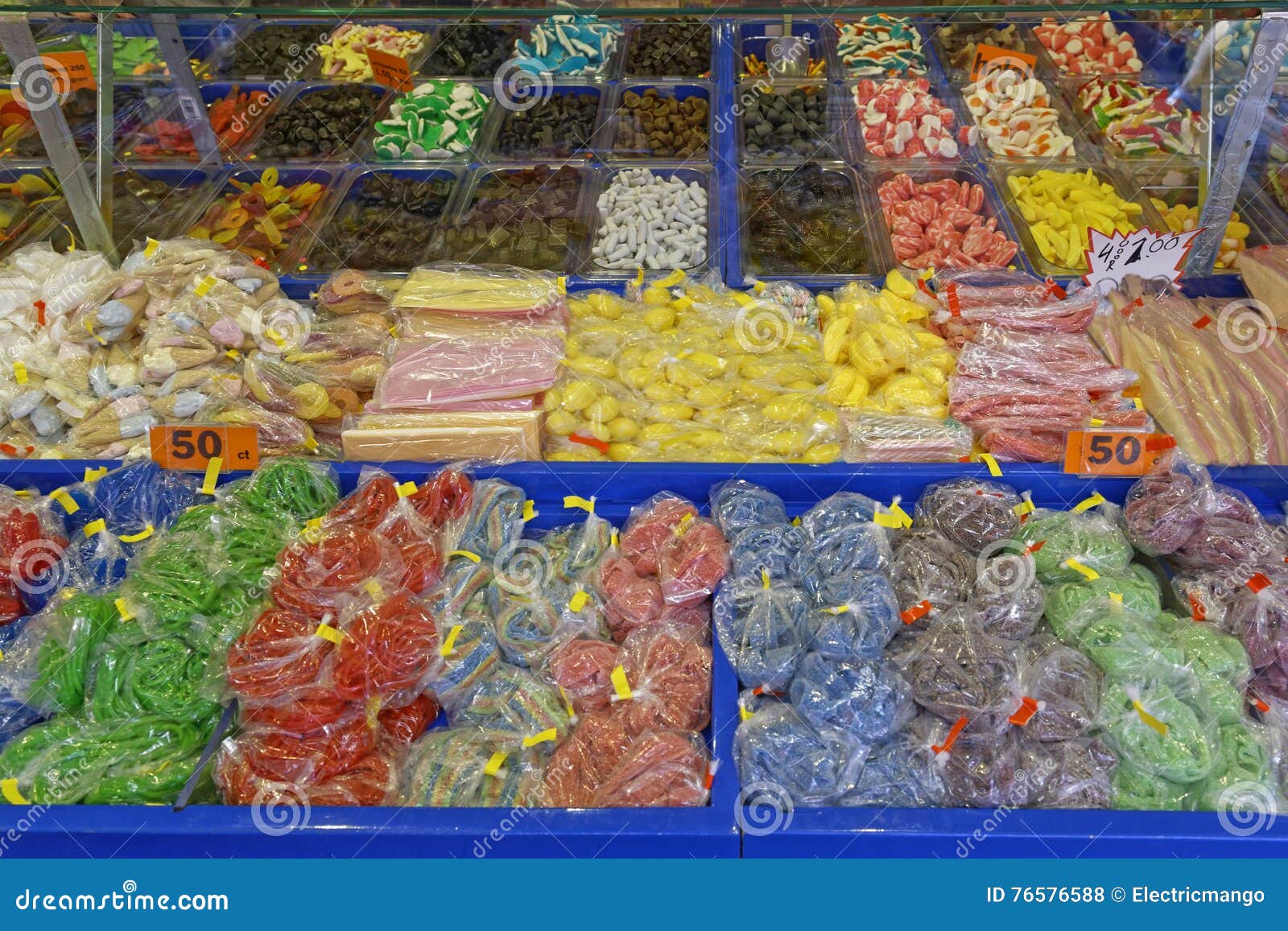Candy sales stall stock photo. Image of market, sweets - 76576588
