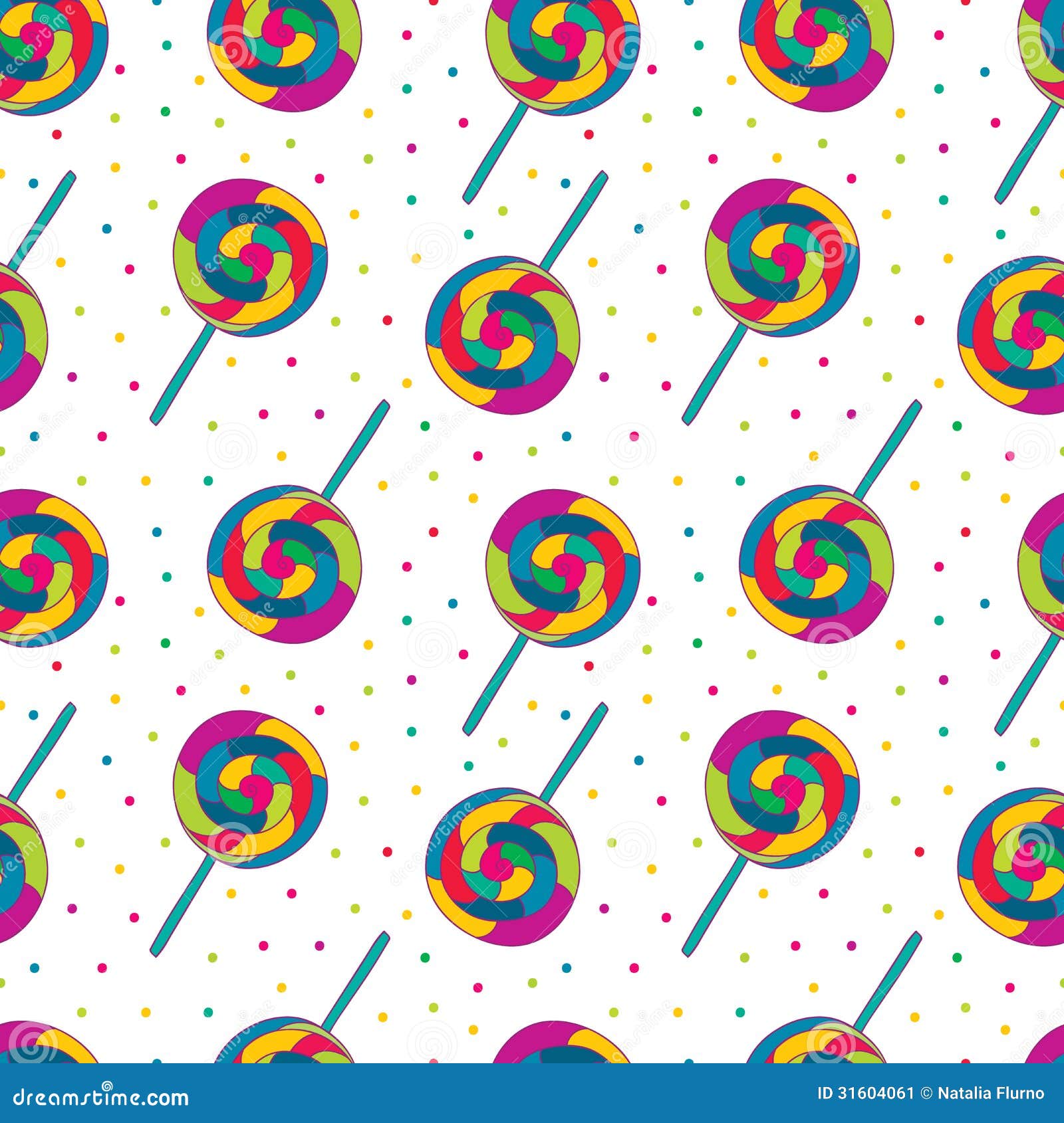 Candy seamless stock vector. Illustration of colorful - 31604061