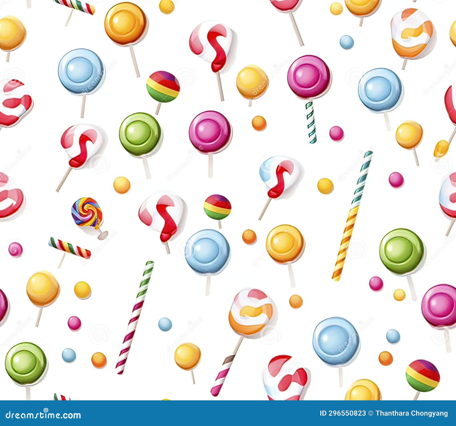 Candy Seamless Pattern, Fabric Pattern Design on White Background ...
