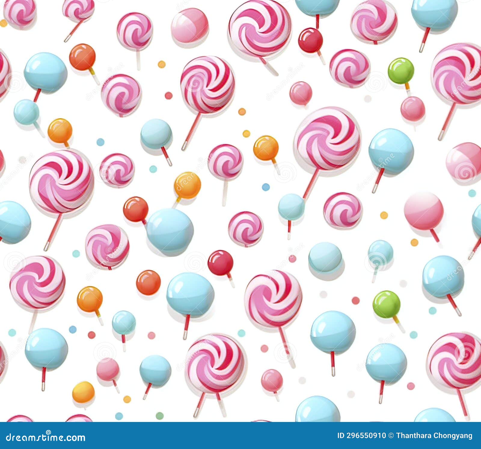 Candy Seamless Pattern, Fabric Pattern Design on White Background ...