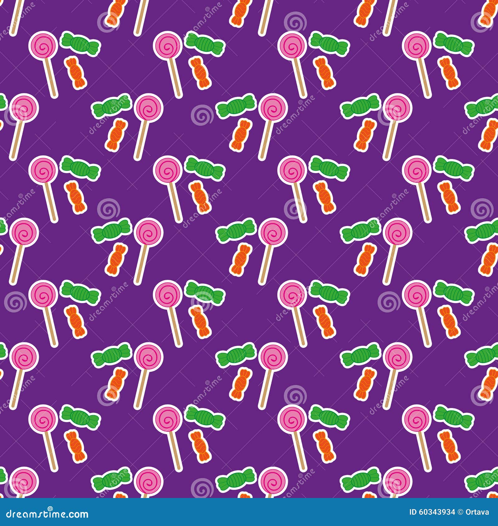 Candy seamless pattern stock vector. Illustration of party - 60343934