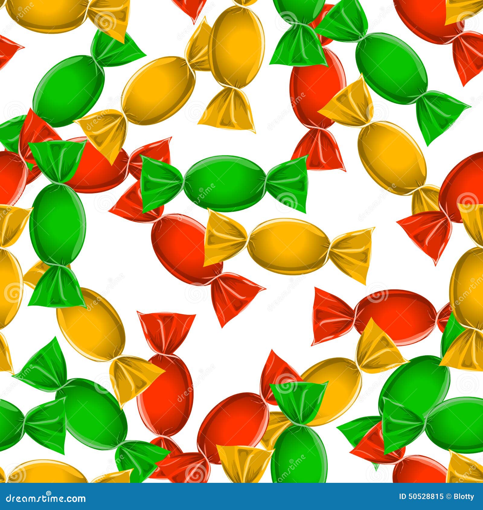 Candy Seamless Pattern Over White Stock Vector - Illustration of ...