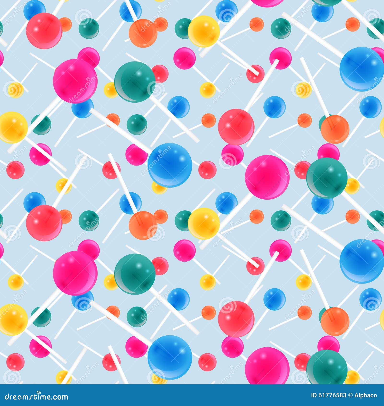 Candy seamless pattern stock vector. Illustration of sugar - 61776583