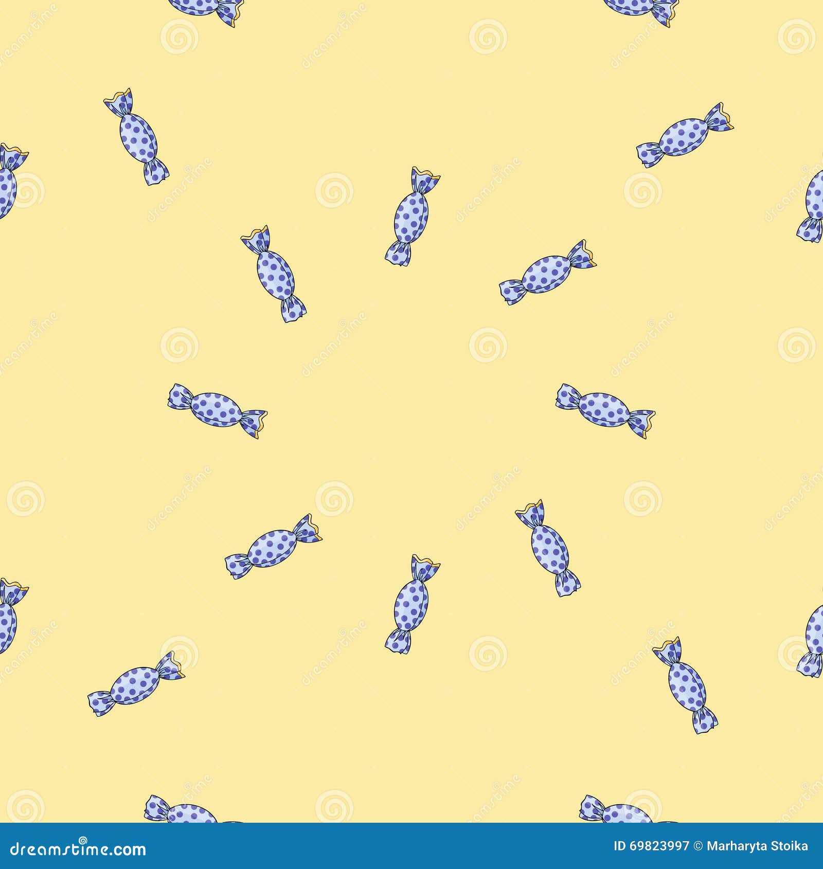 Candy Seamless Pattern. Vector Candy Stock Vector - Illustration of ...