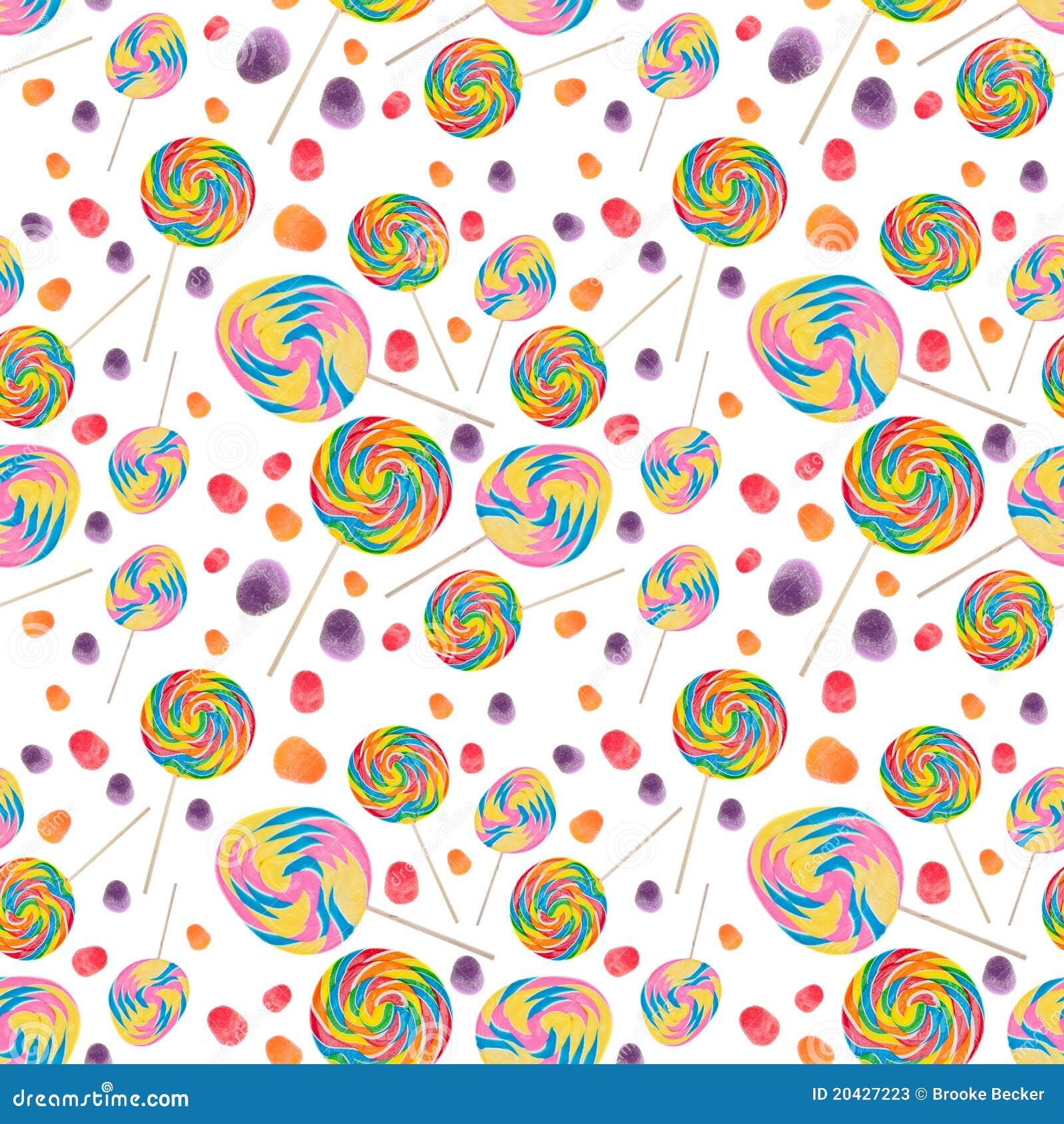 Candy Seamless Wallpaper Background Stock Illustration - Illustration ...