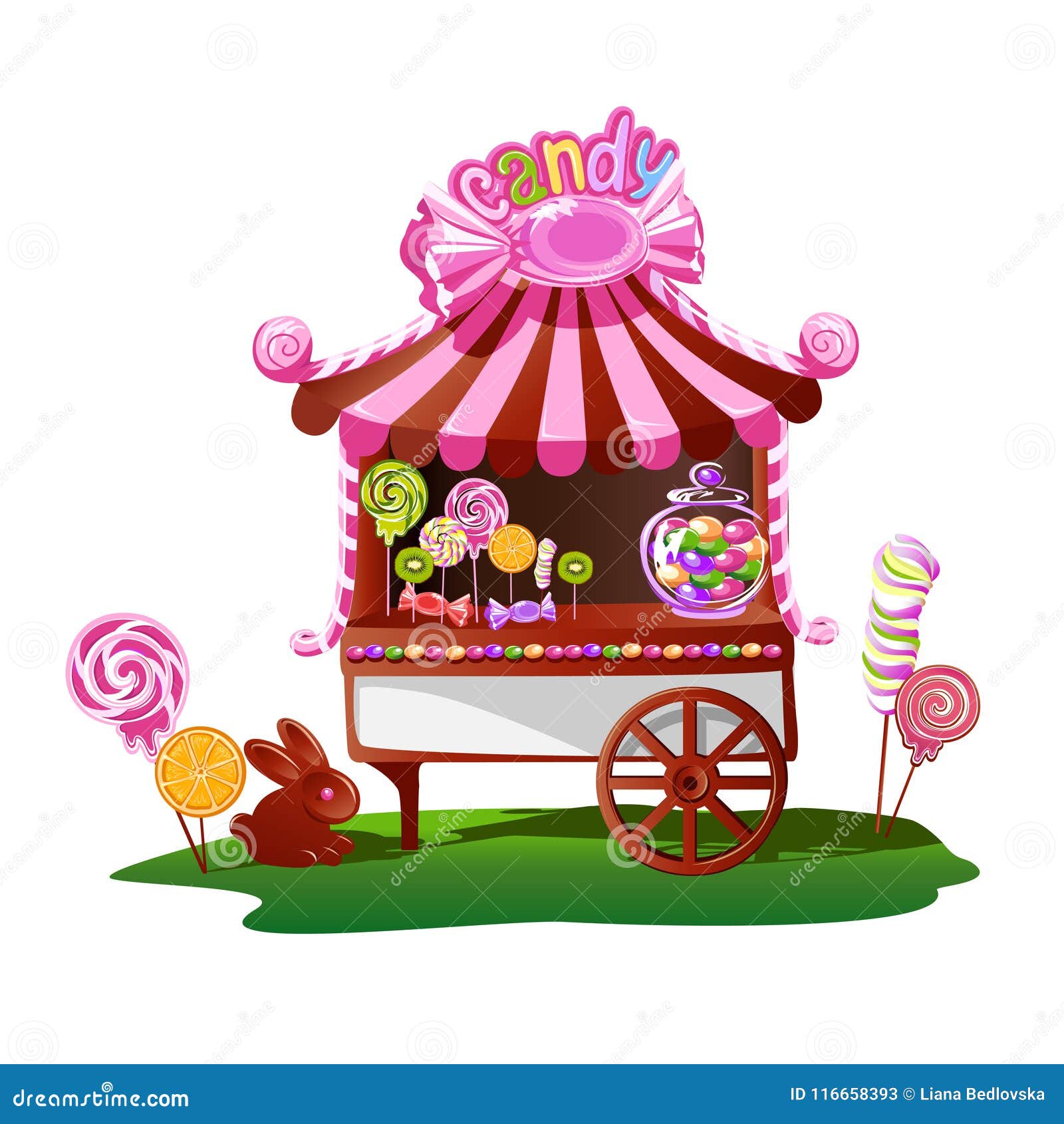 Candy Shop with a Cheerful Decor Stock Vector - Illustration of ...