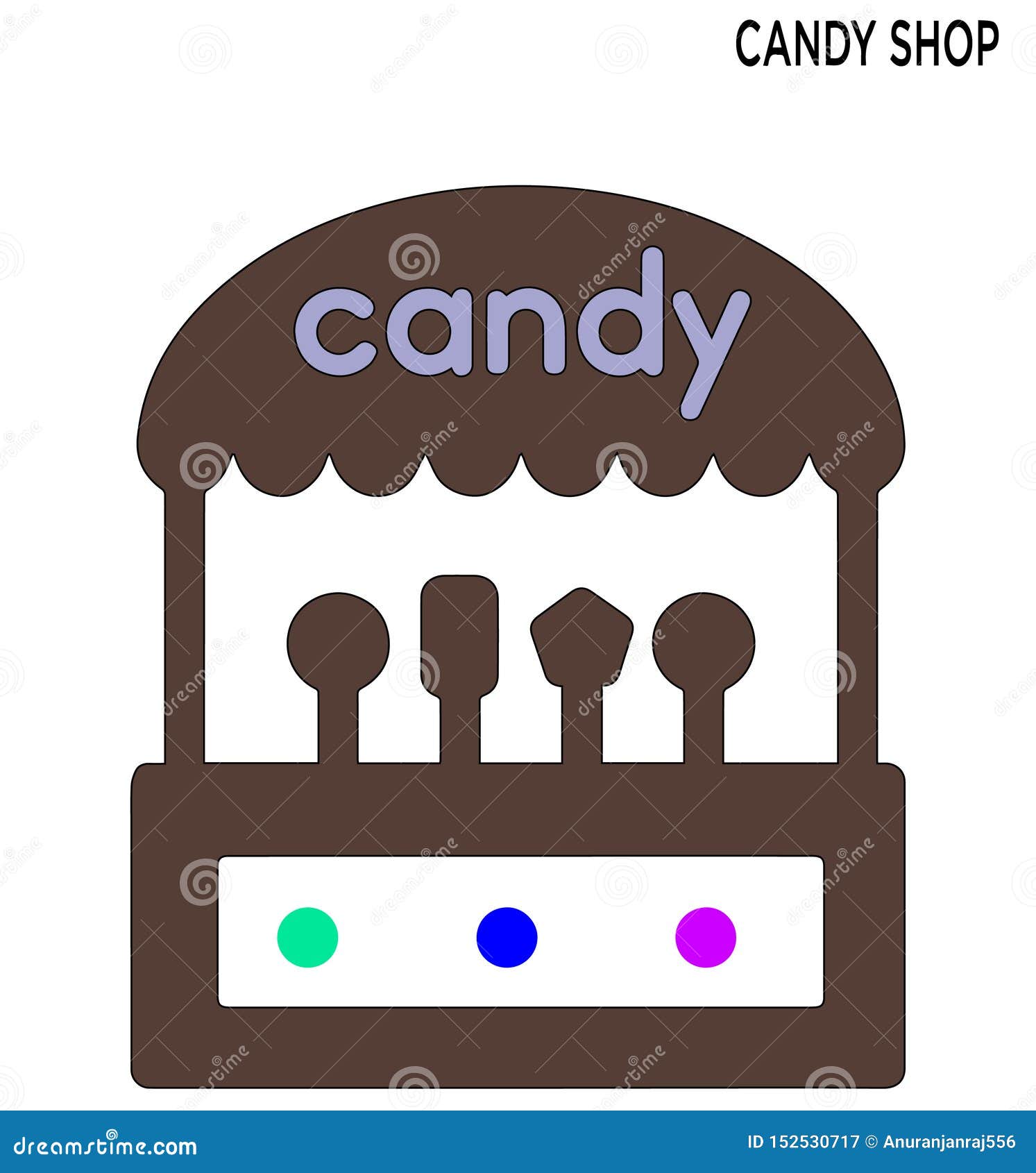 Candy Shop Editable Icon Symbol Design Stock Vector - Illustration of ...