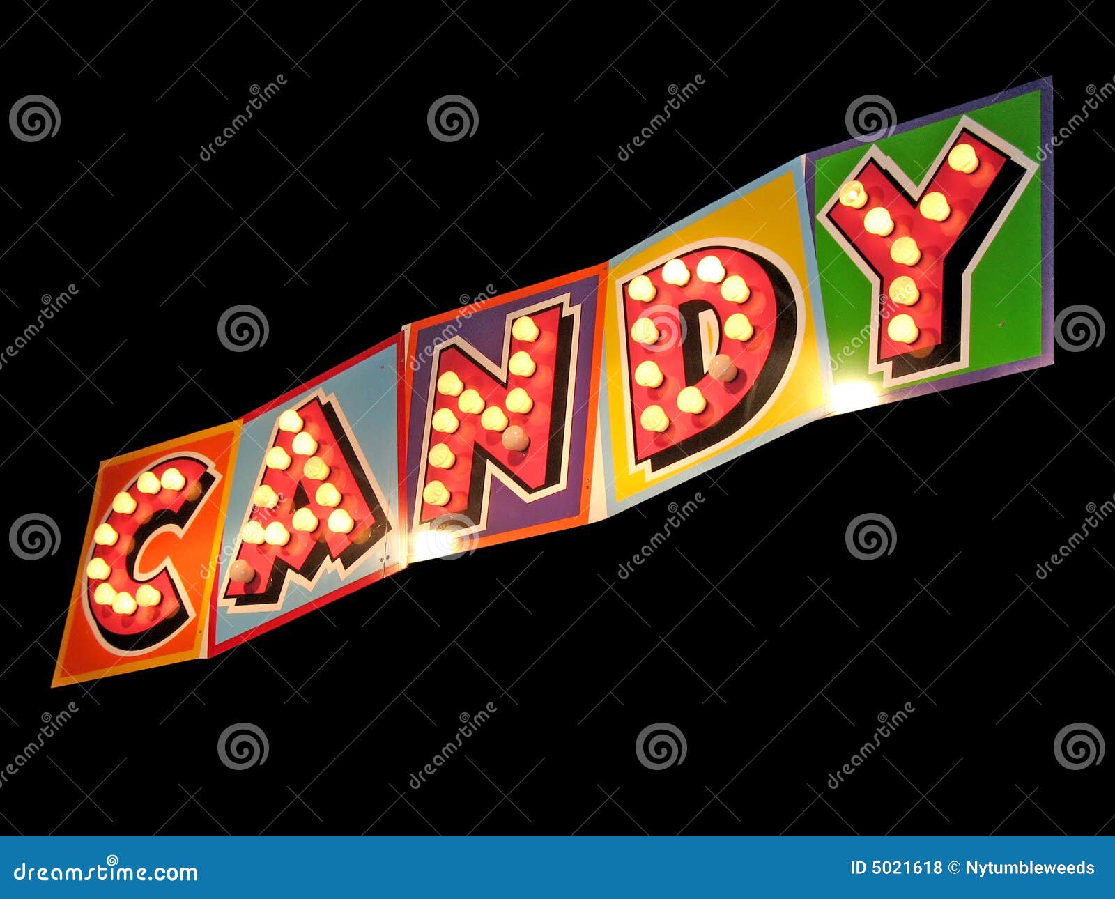 Candy sign in lights stock photo. Image of amusement, block - 5021618