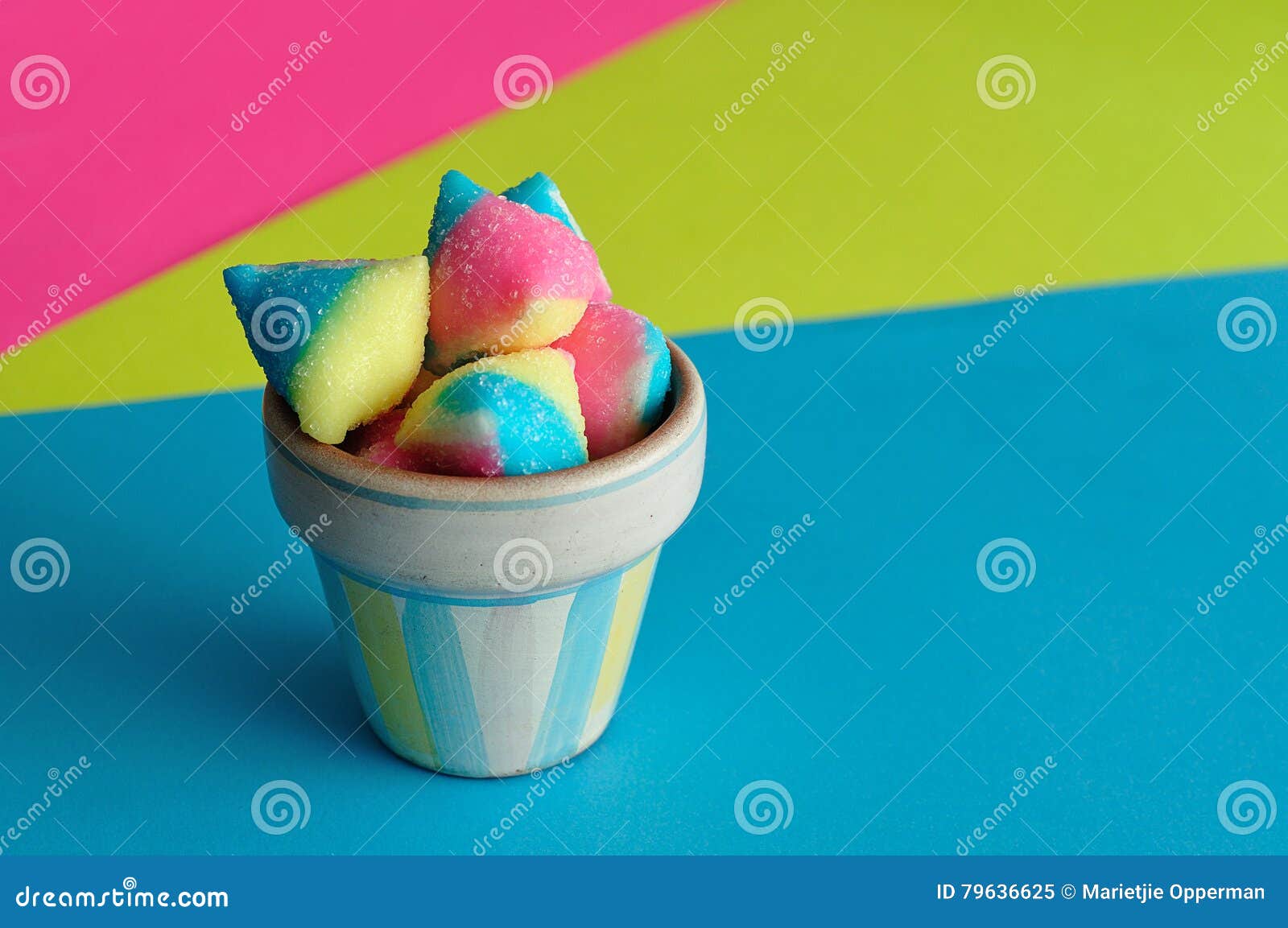 Candy in small container stock image. Image of food, color - 79636625