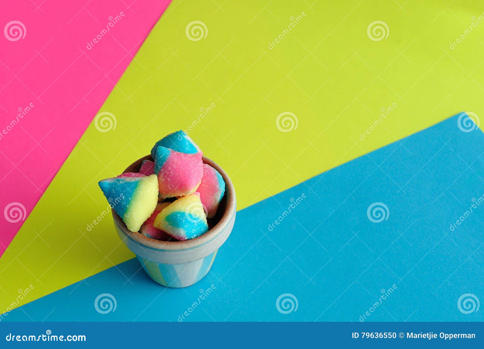 Candy in small container stock photo. Image of pink, sugary - 79636550