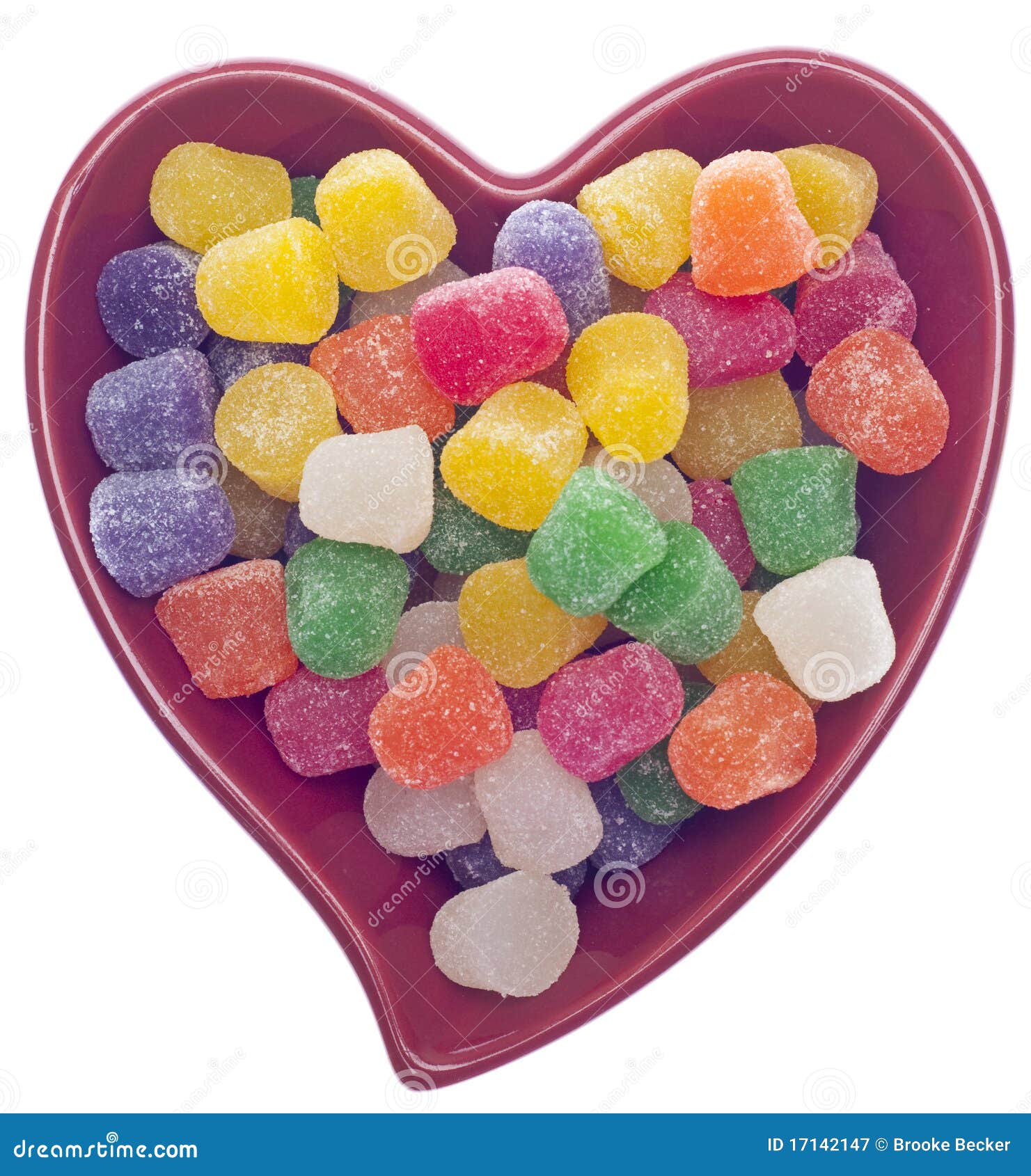 Candy Spice Drops in a Red Heart Shaped Bowl Stock Image - Image of ...