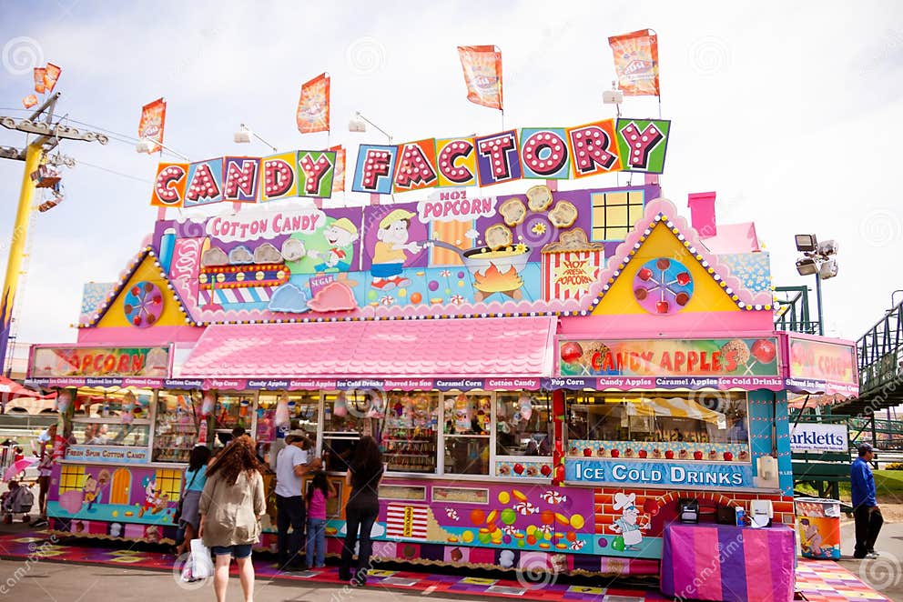 Candy stand at the fair editorial photo. Image of fair - 25309451
