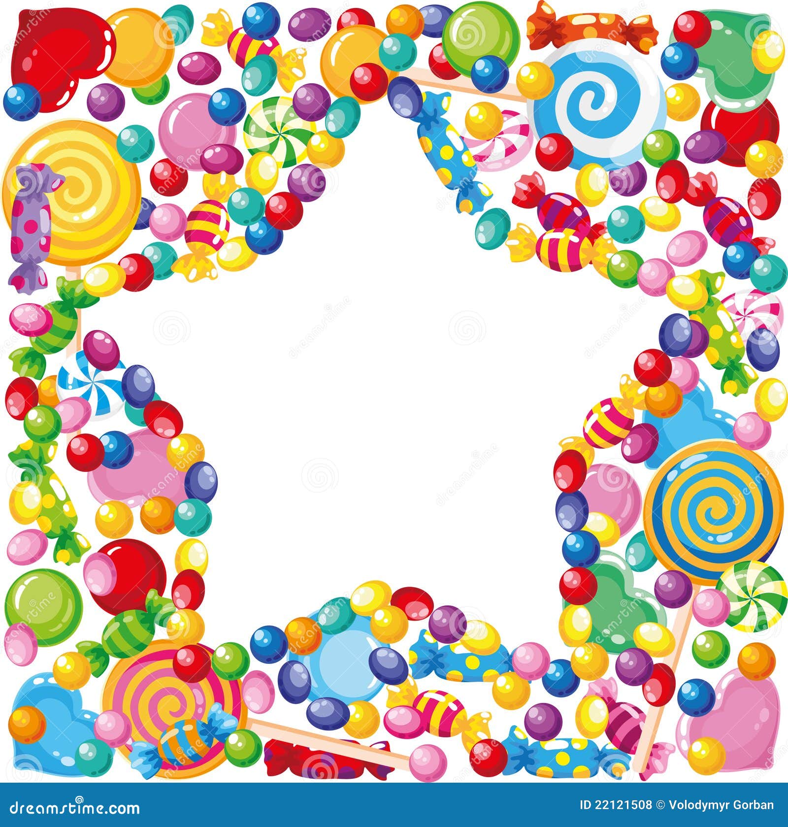 Candy star stock vector. Illustration of food, party - 22121508