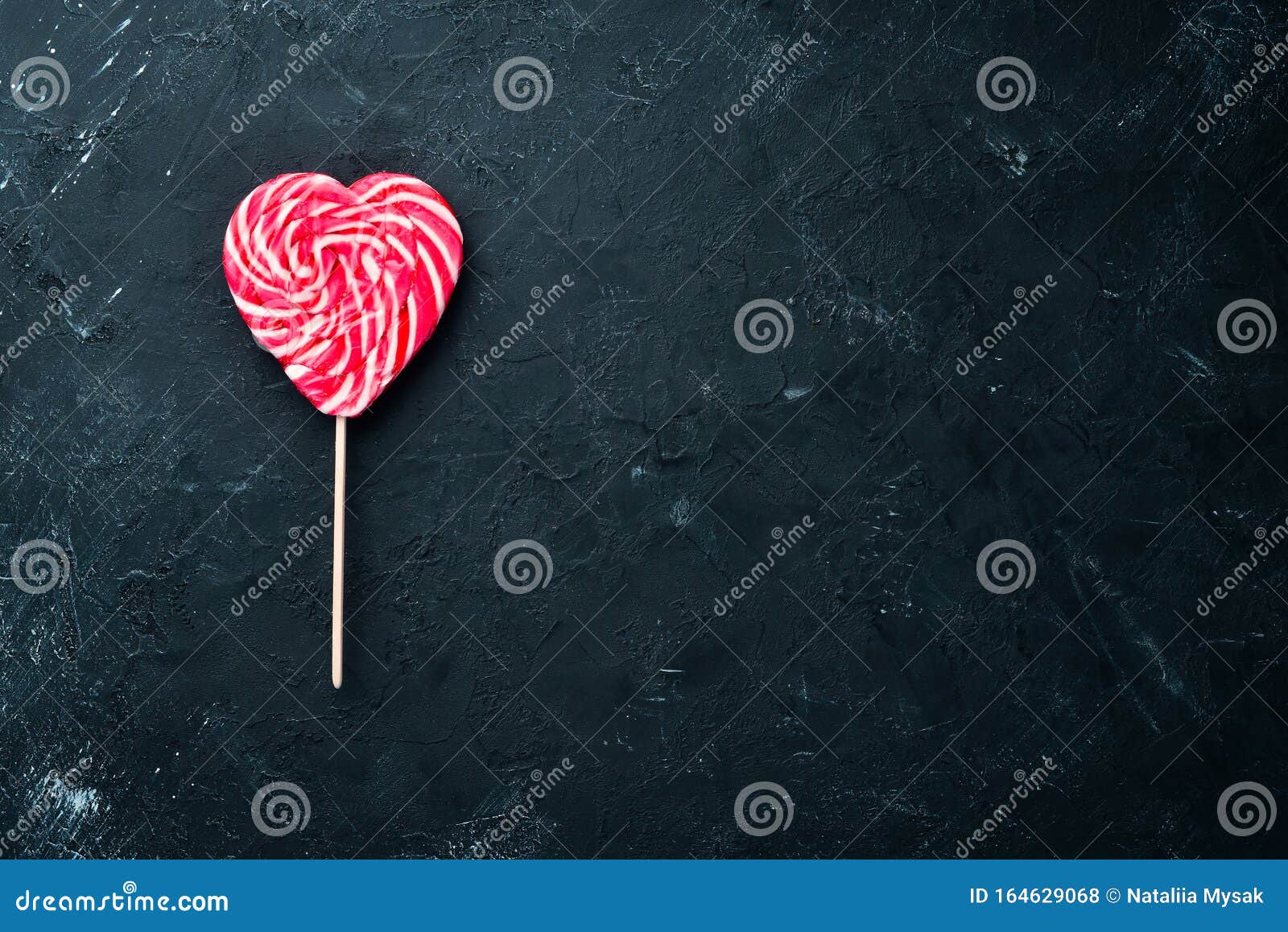 Candy on a Stick in the Form of a Heart. Stock Photo - Image of concept ...