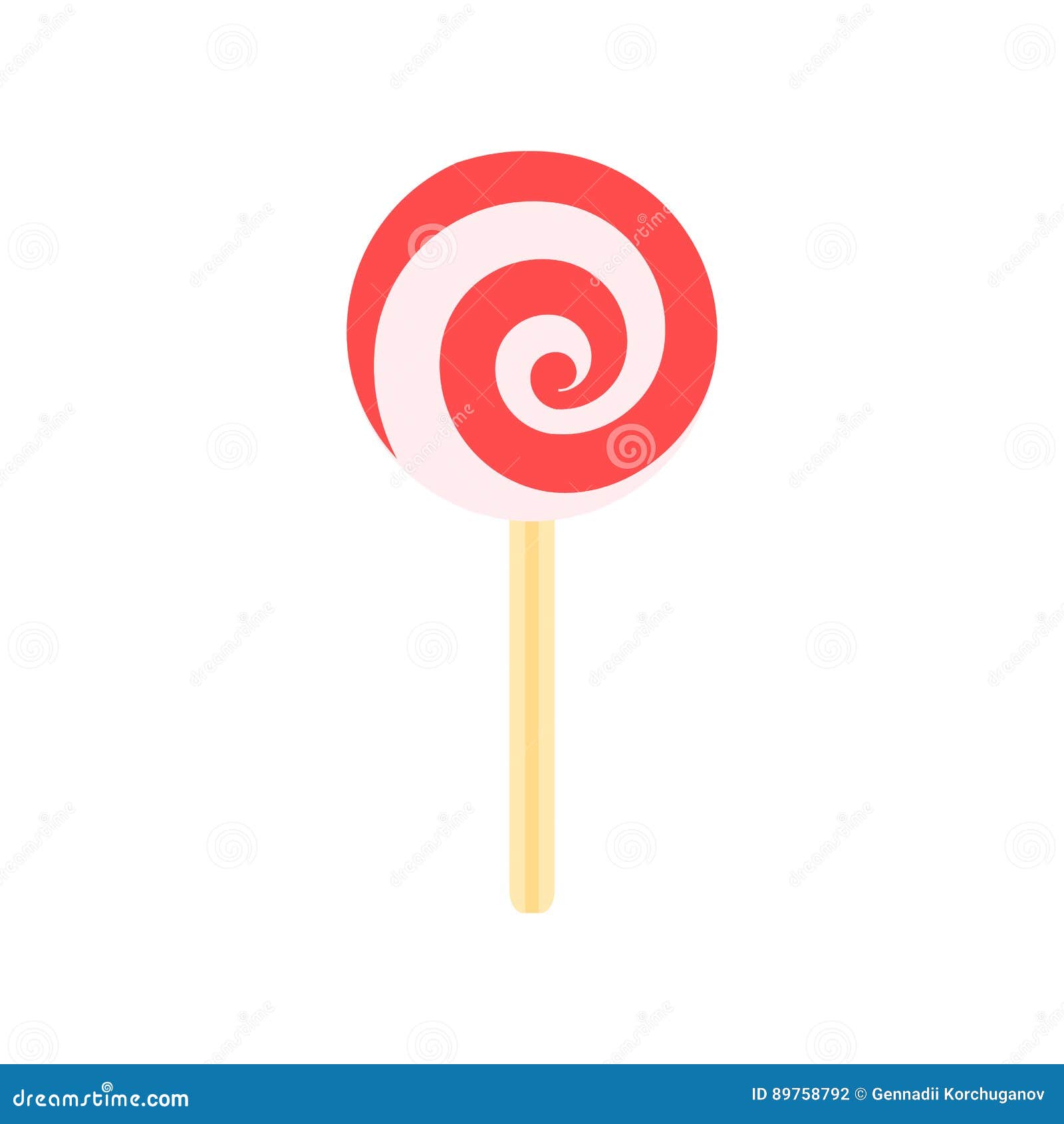 Candy Stick Icon. Flat Illustration of Candy Stick Stock Vector ...