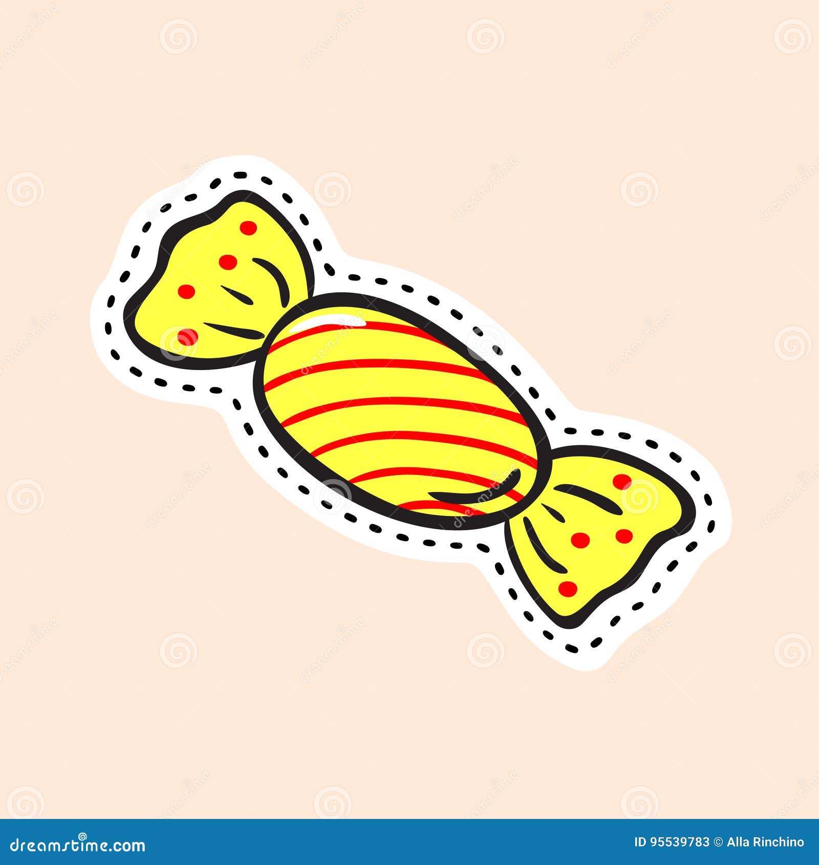 Candy Sticker stock vector. Illustration of holiday, lollipop - 95539783