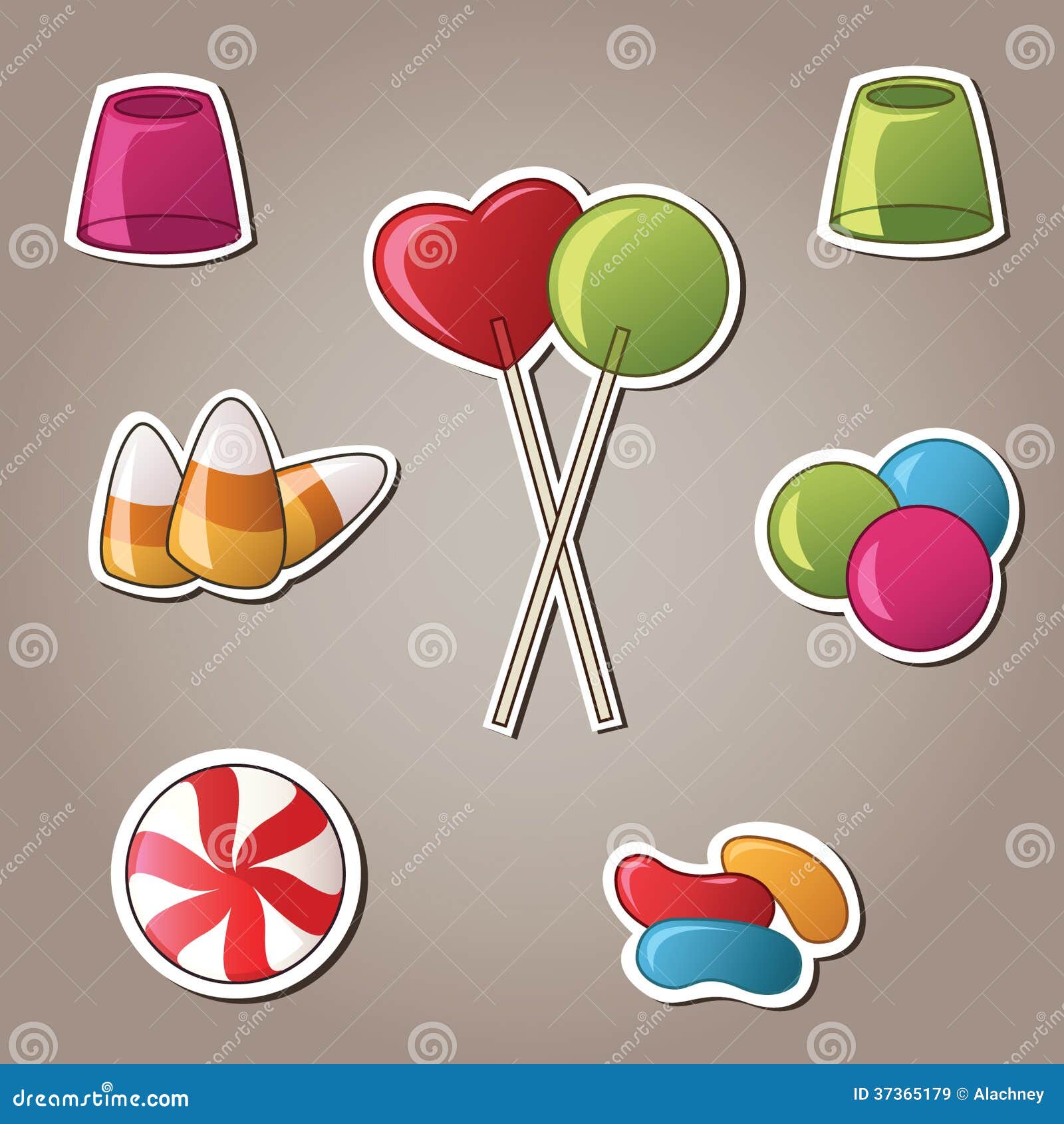 Candy Stickers Vector Illustration Royalty Free Stock Images - Image ...