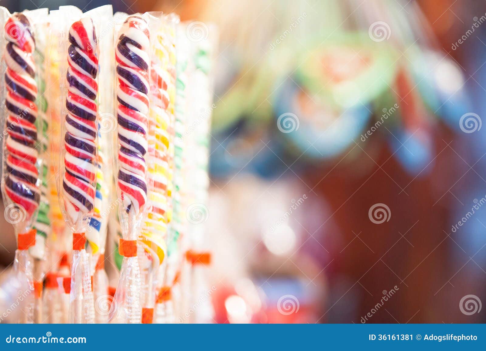 Candy Sticks at German Christmas Market Stock Image - Image of ...