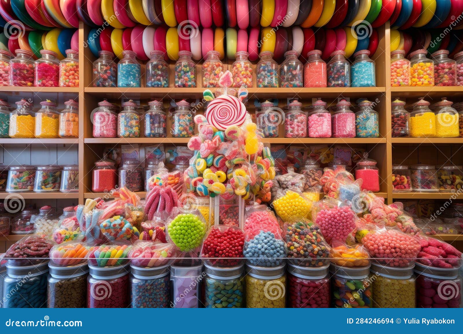 Candy Store Hand. Generate Ai Stock Illustration - Illustration of pink ...