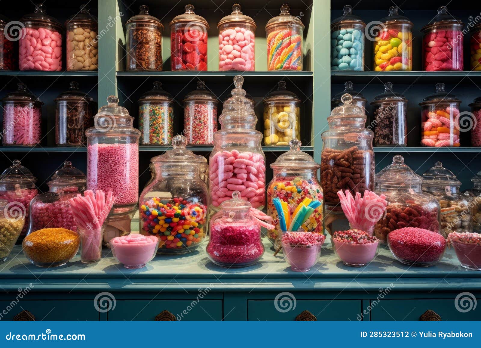 Candy Store Stack. Generate Ai Stock Illustration - Illustration of ...