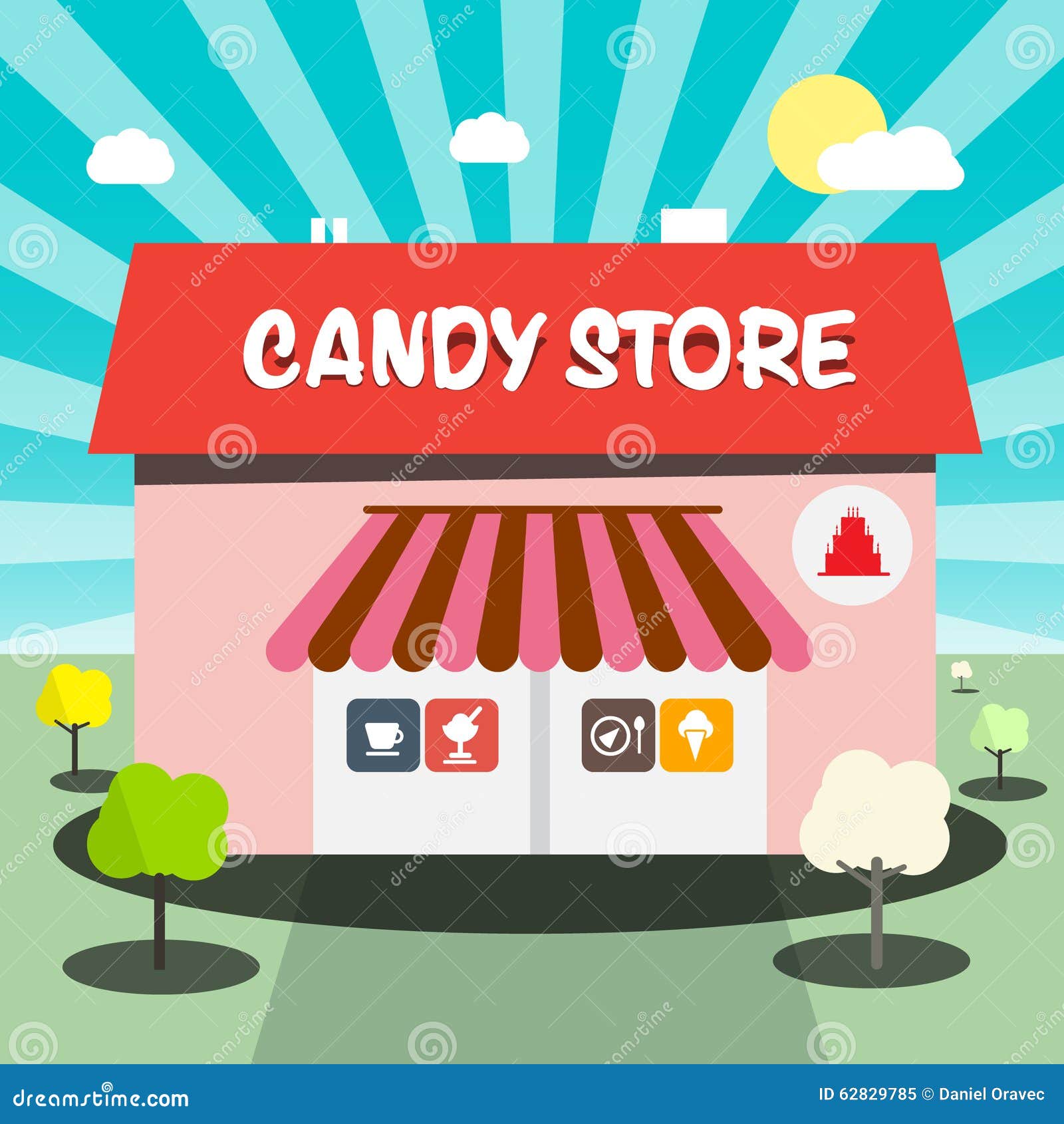 Candy Store Flyer Designs. Sweets Shop Poster Templates. Promo ...