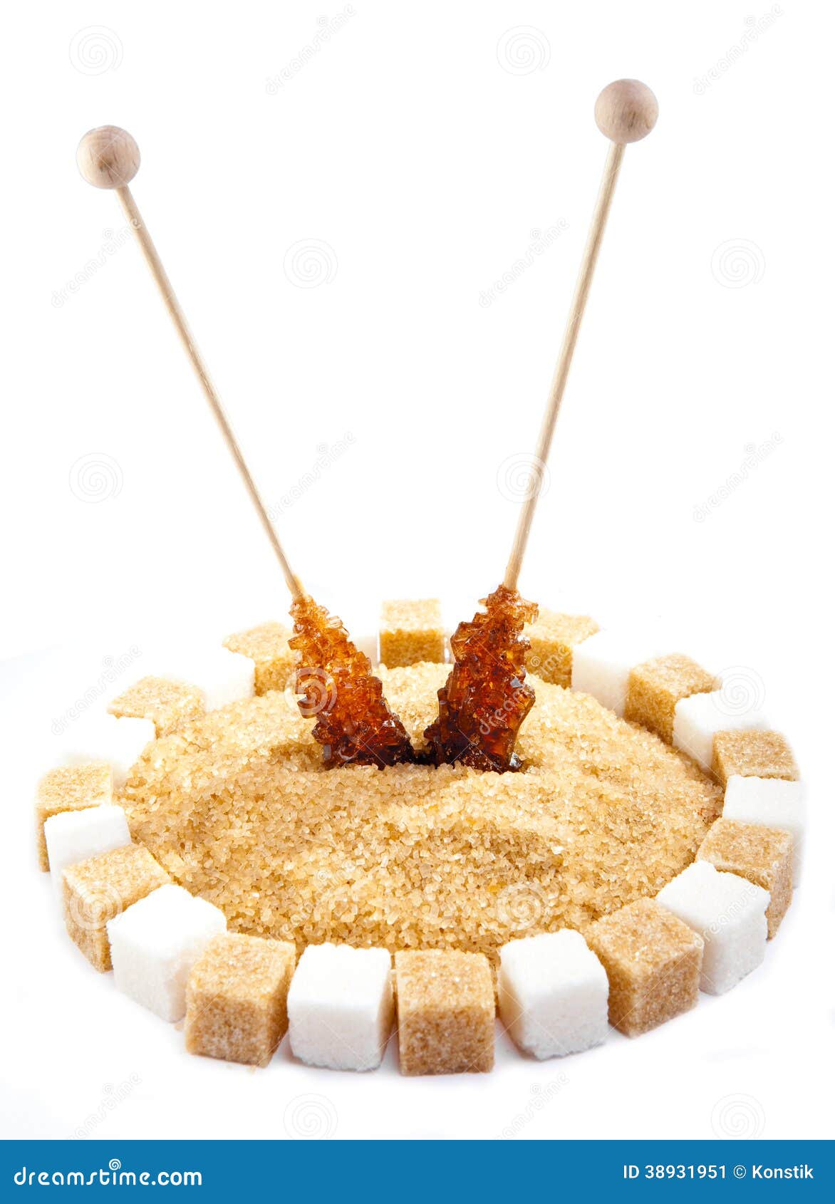 Candy sugar on a stick on stock image. Image of crystal - 38931951