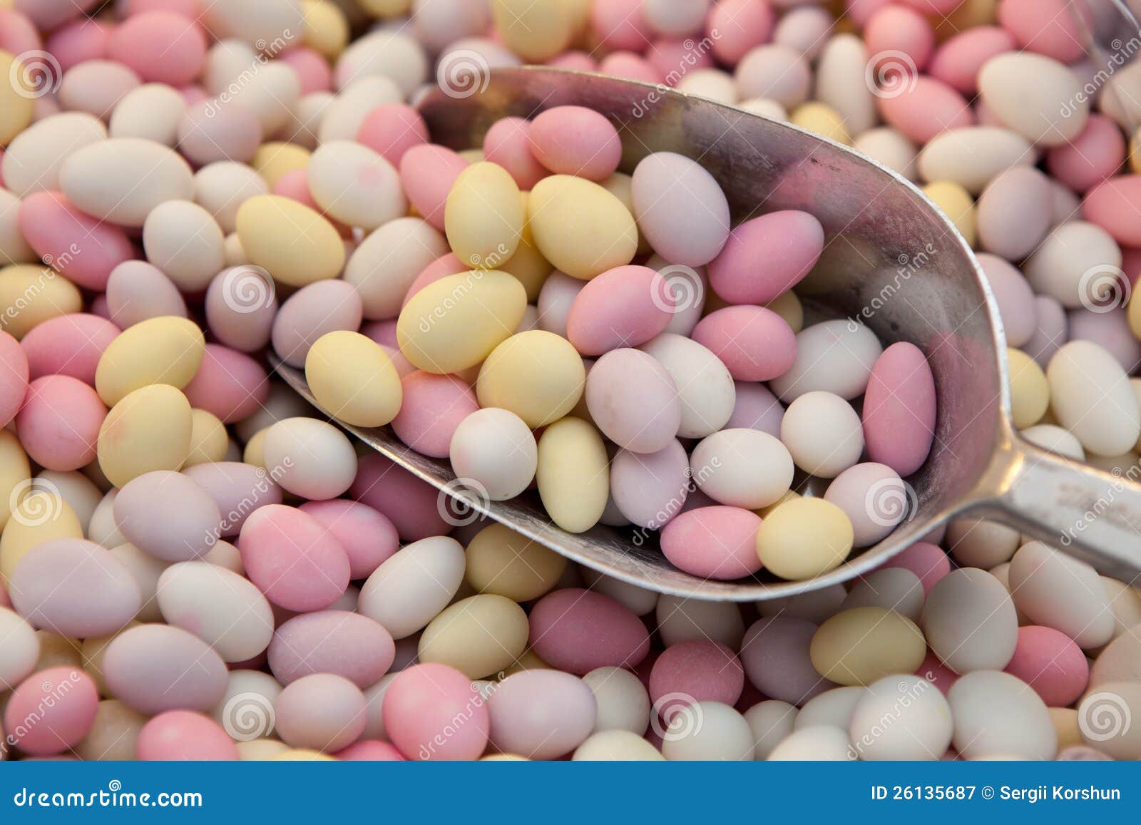 Candy Sweet Drops on Metal Scoop Close-up Stock Image - Image of ...