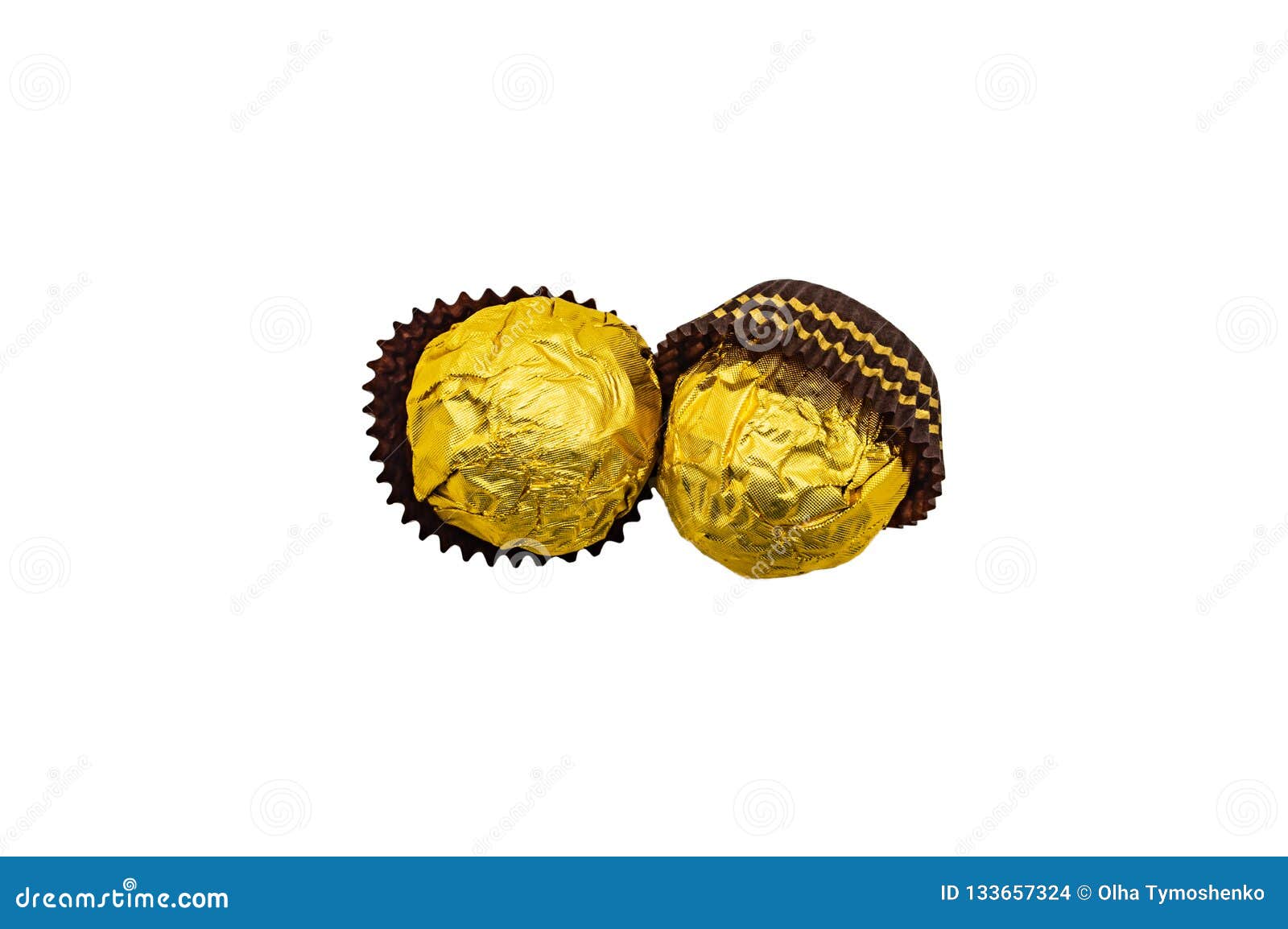 Candy Sweet Gold Close-up Isolate Cream Caramel Nut Stock Photo - Image ...