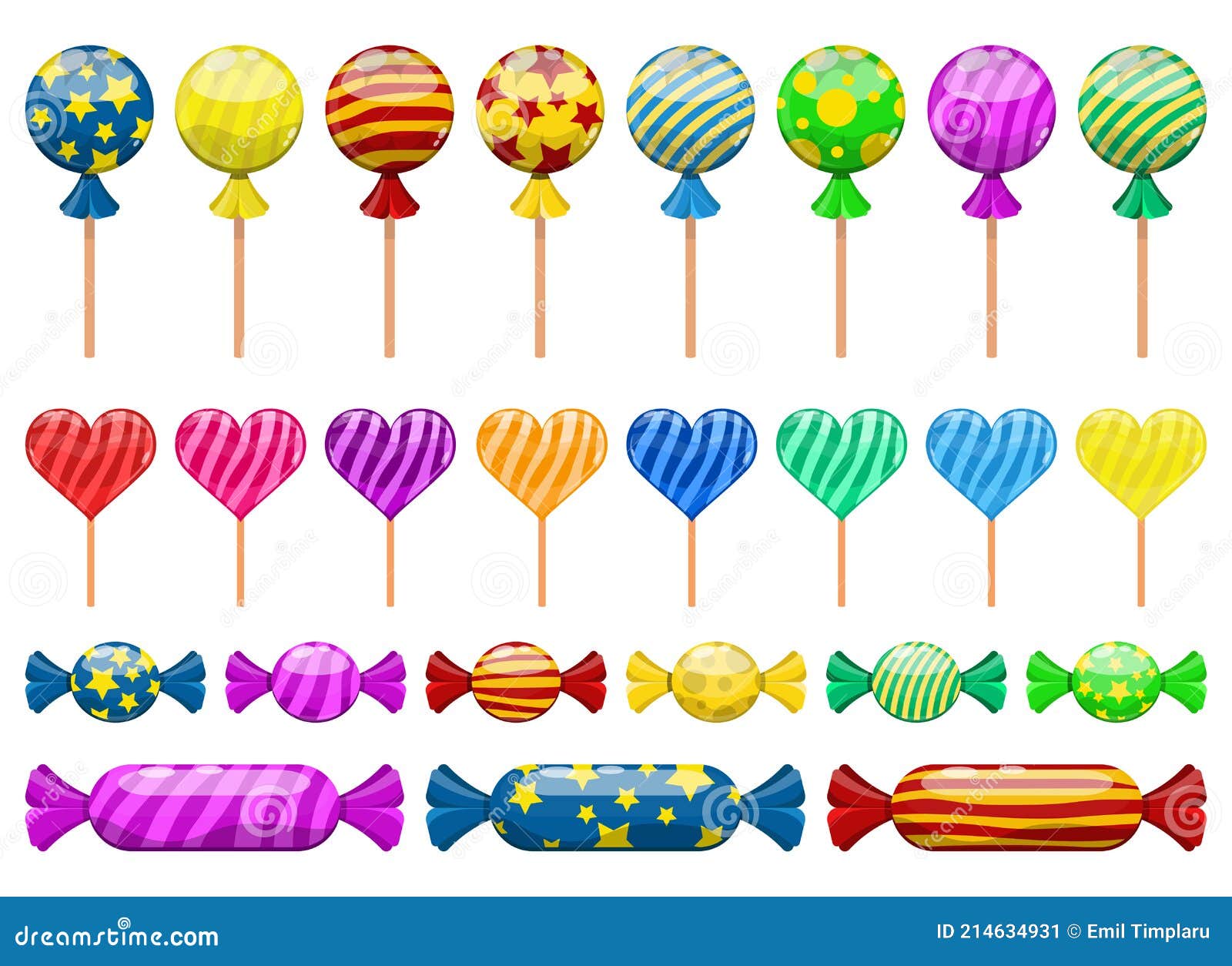 Candy Sweet Vector Design Illustration Isolated on White Background ...