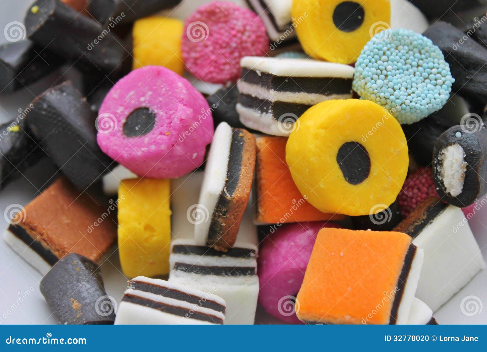 Candy and sweets all sorts stock photo. Image of blue - 32770020