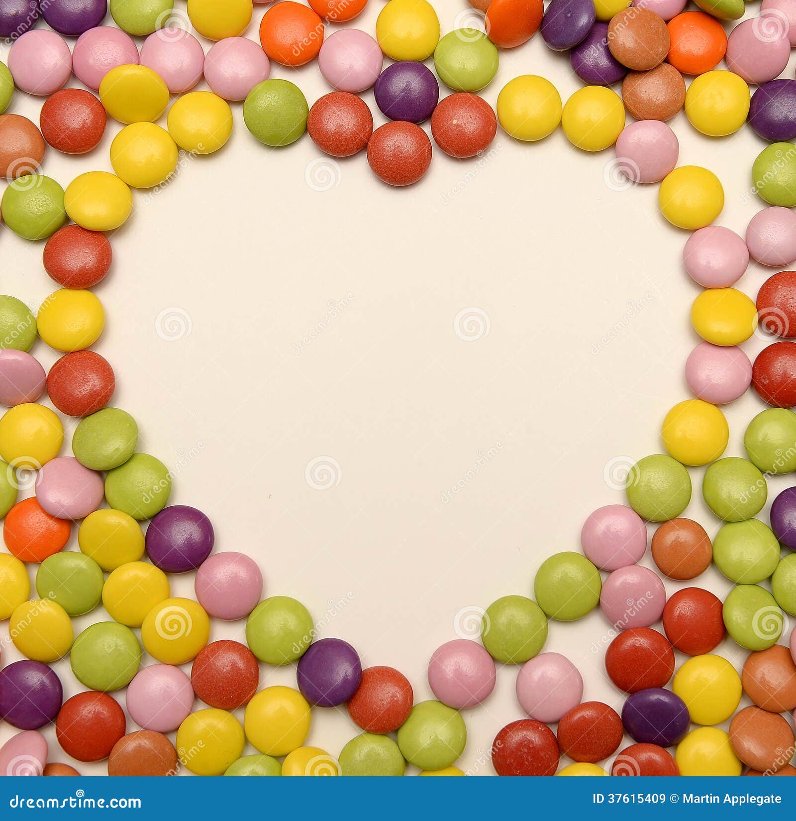 Candy Sweets in Love Heart Shape Stock Image - Image of details ...
