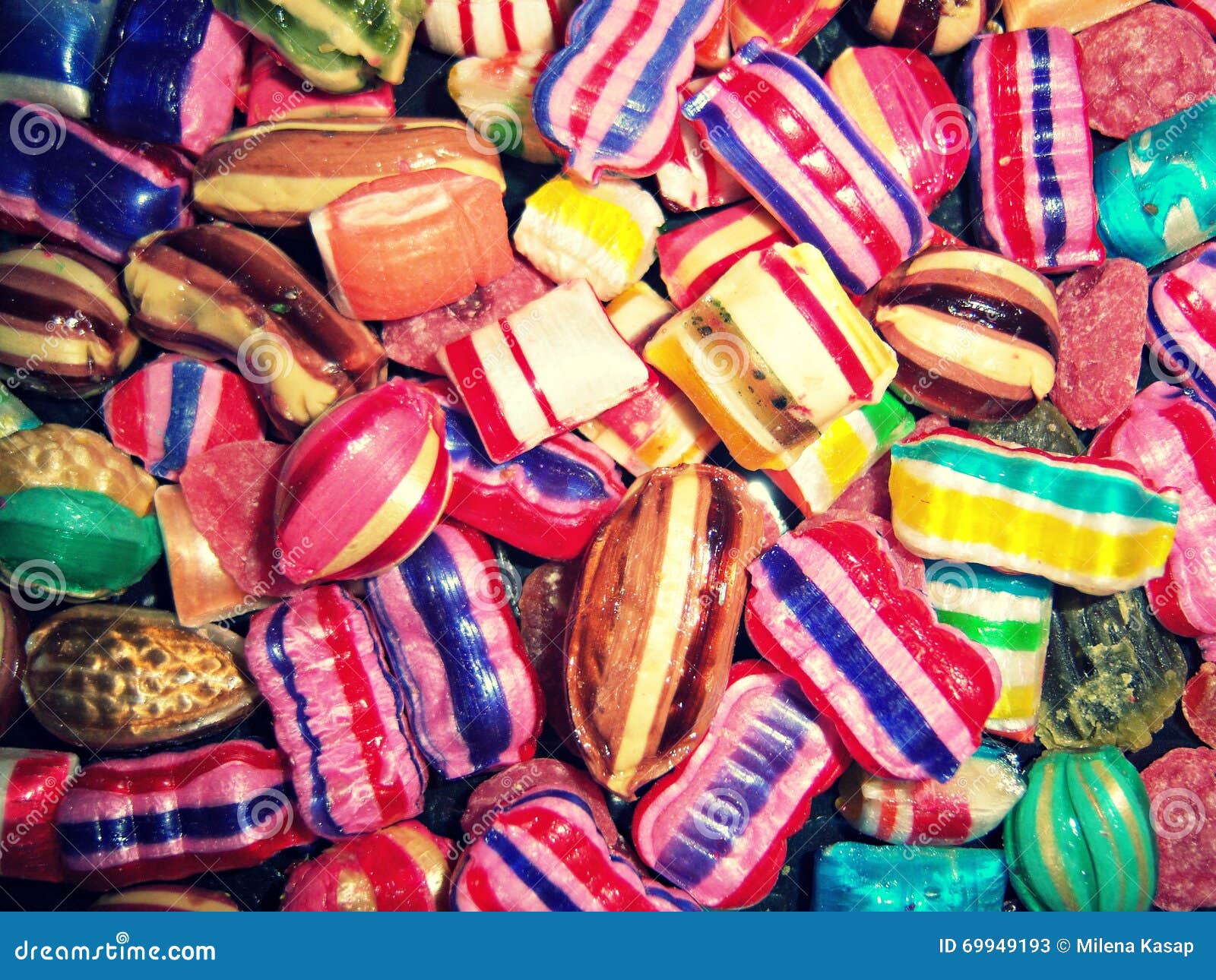 Candy and Sweets in Various Colors Stock Image - Image of bowl, yellow ...