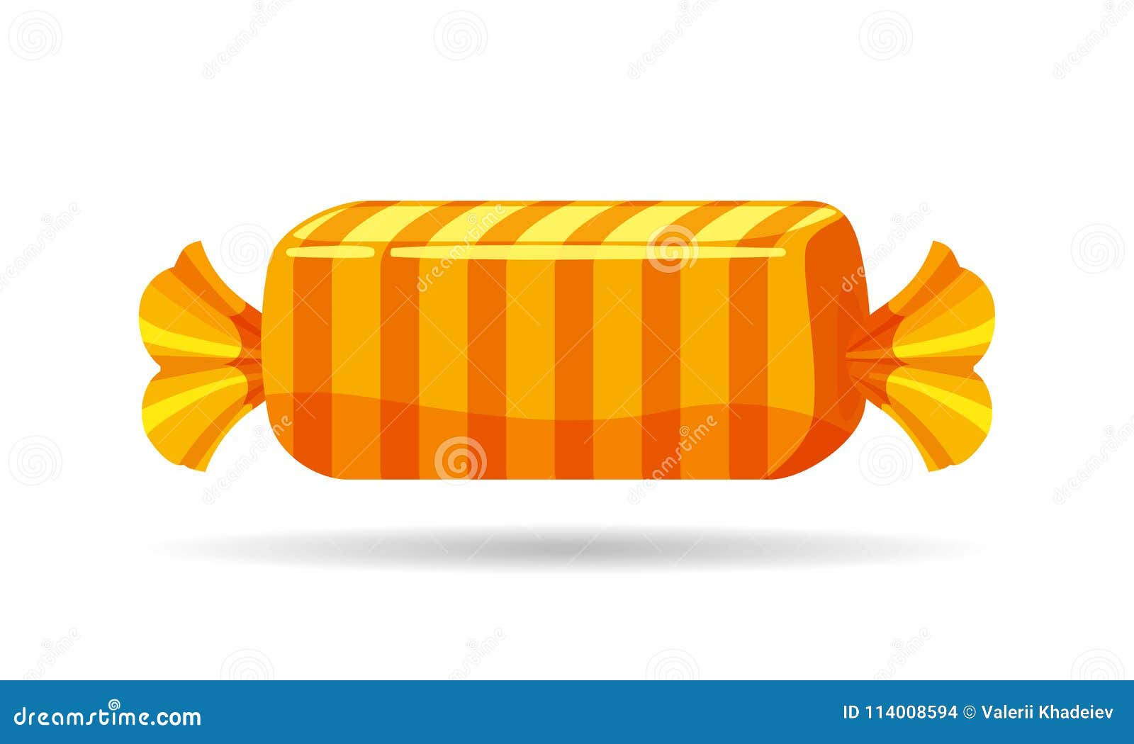 Candy Sweets on White Background, Vector Illustration, Cartoon Style ...