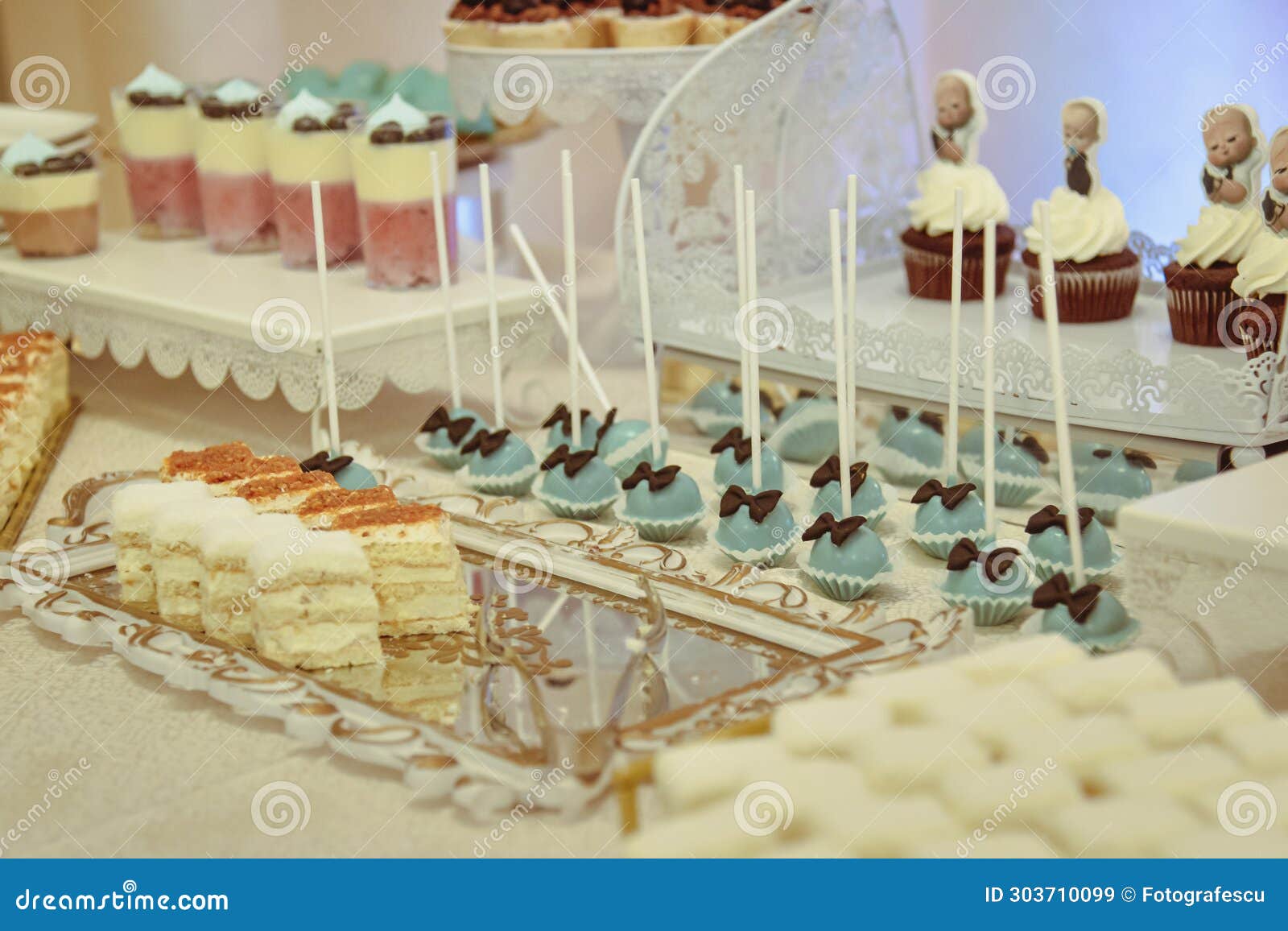 Candy table with sweets stock image. Image of sugar - 303710099