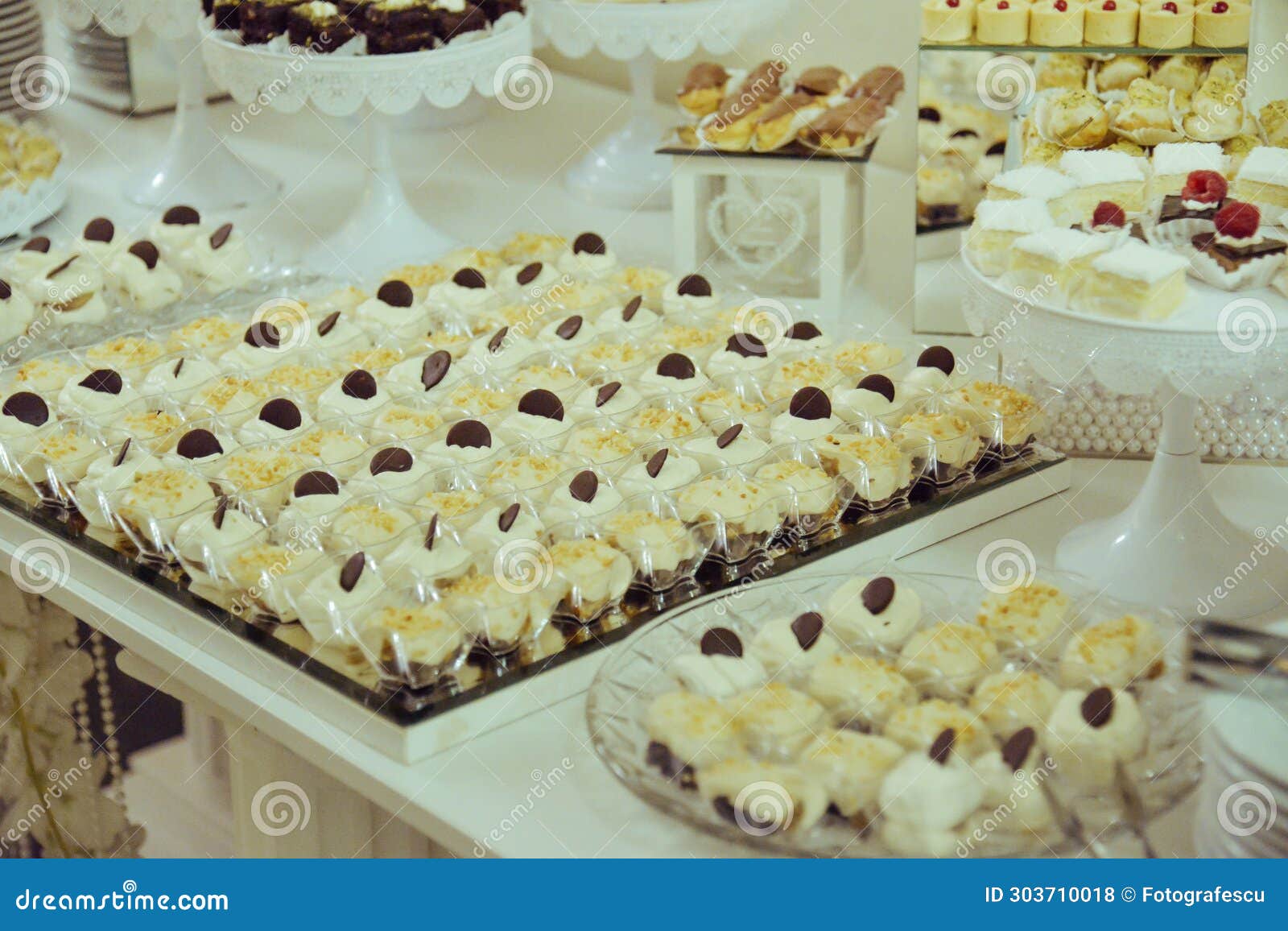 Candy Bar Table with Sweets Stock Photo - Image of sweets, sugar: 303710018