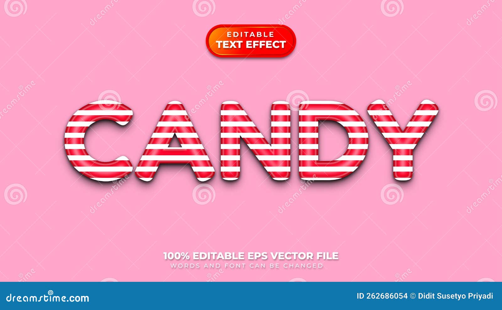 Candy Text Effect, Editable Text Effect Stock Vector - Illustration of ...
