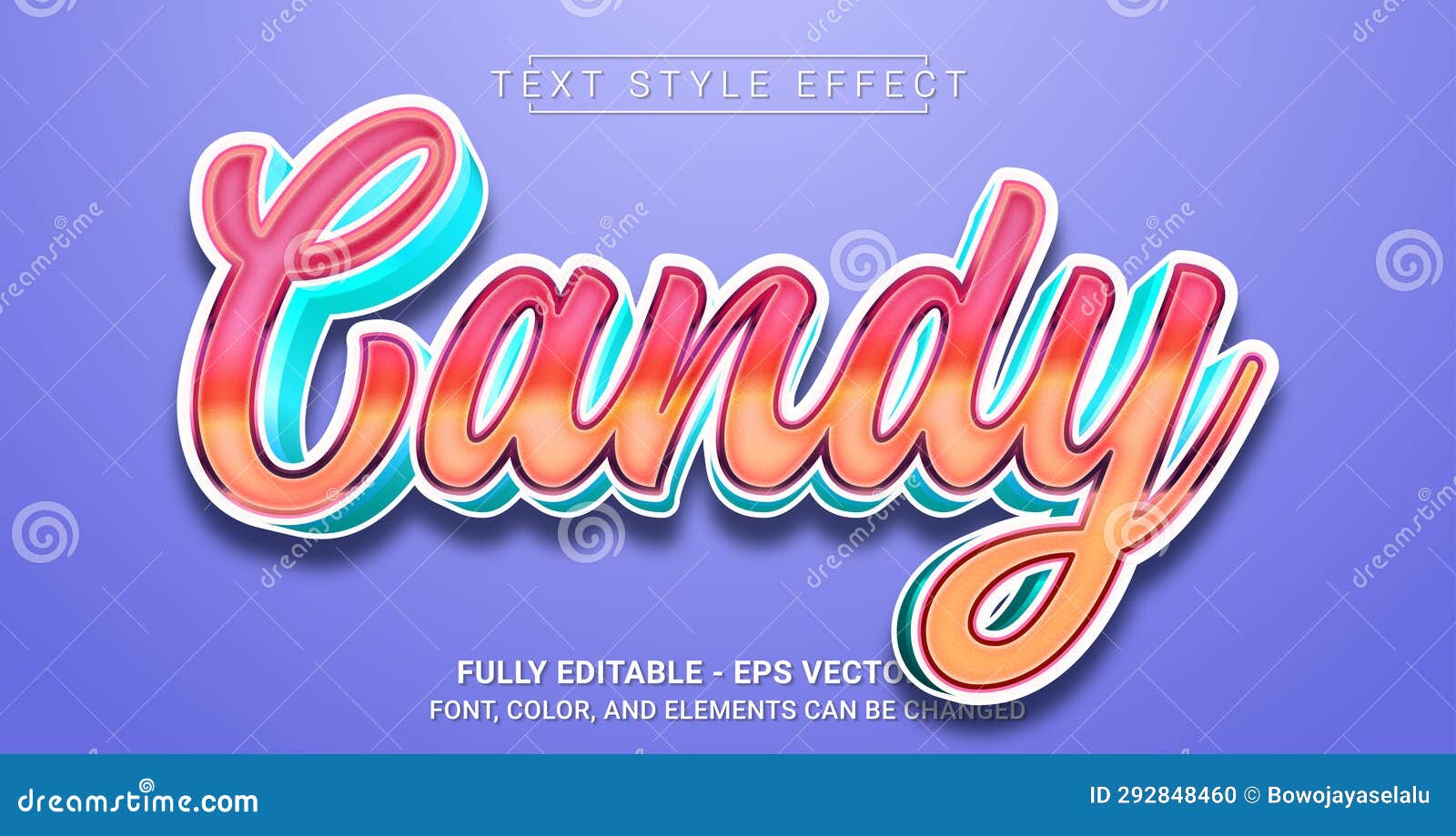 Candy Text Style Effect. Editable Graphic Text Template Stock Vector - Illustration of vector ...